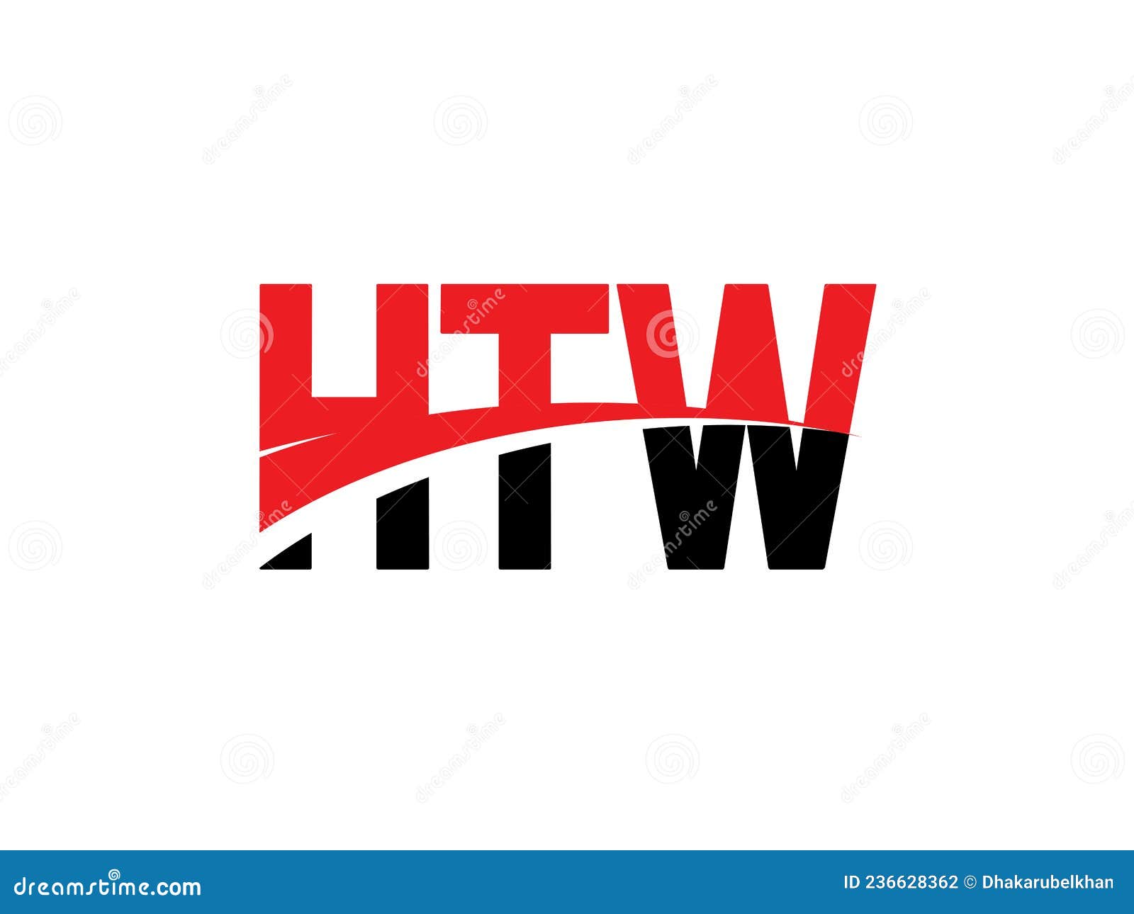 Illustration Du Vecteur De Conception Du Logo Initial De La Lettre Htw ...