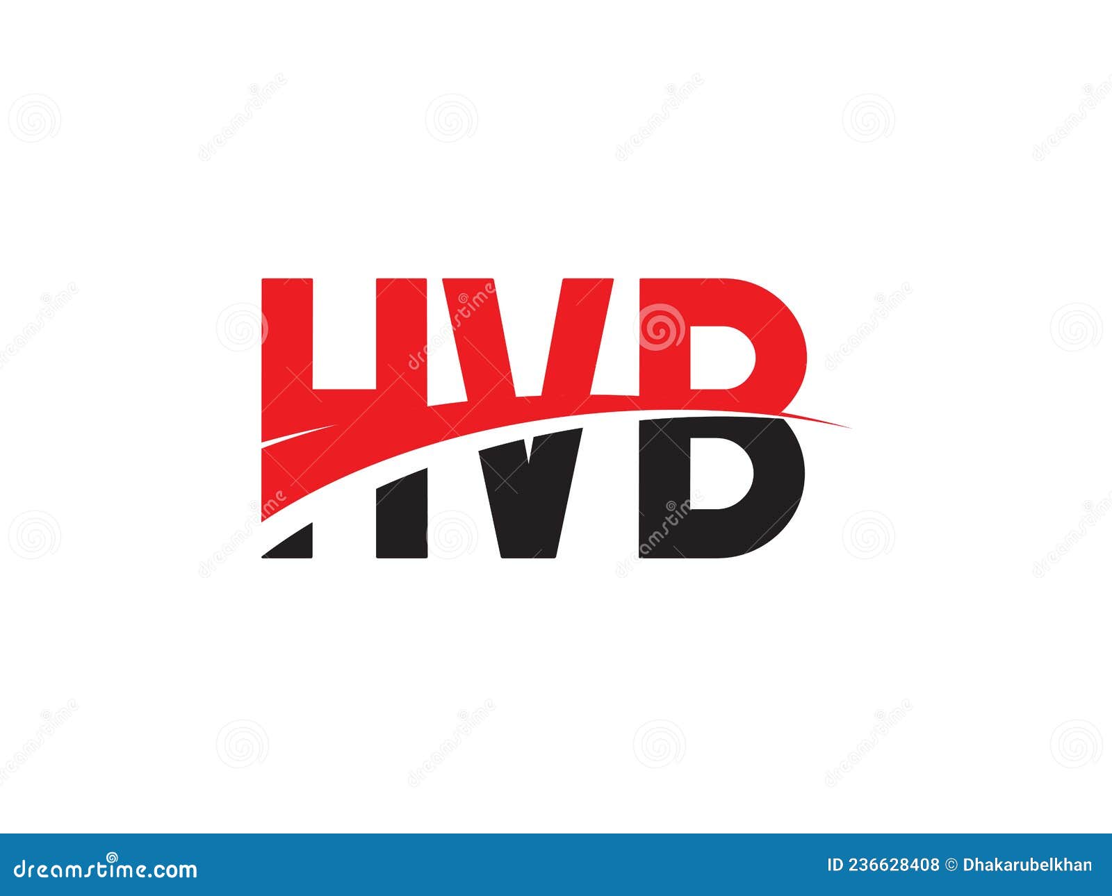 Illustration Du Vecteur De Conception Du Logo Initial De La Lettre Hvb Illustration de Vecteur ...