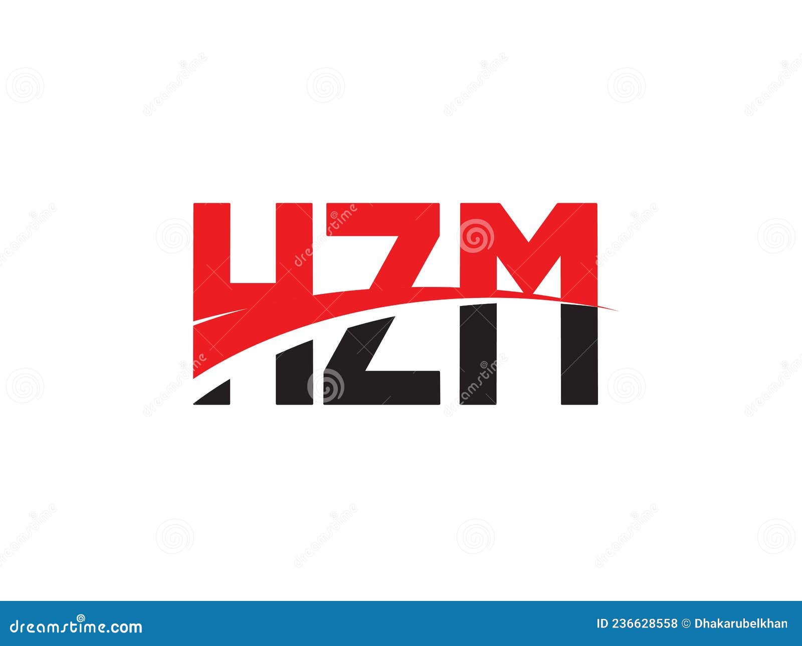 Illustration Du Vecteur De Conception Du Logo Initial De La Lettre Hzm ...