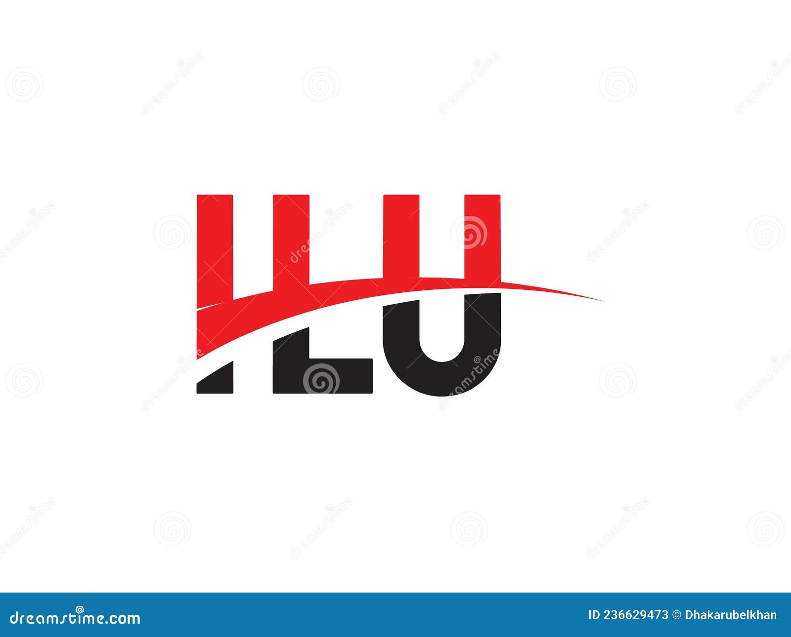 Illustration Du Vecteur De Conception Du Logo Initial De La Lettre Ilu ...
