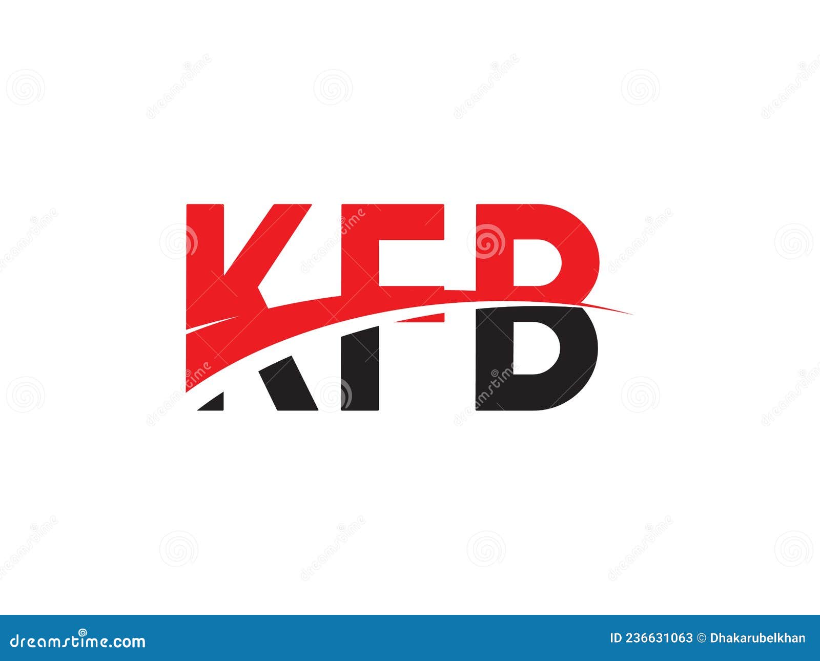 Illustration Du Vecteur De Conception Du Logo Initial De La Lettre Kfb ...