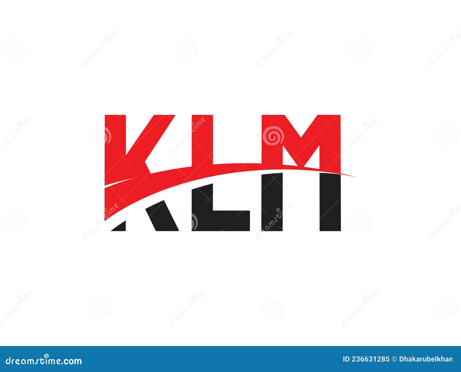 Illustration Du Vecteur De Conception Du Logo Initial De La Lettre Klm ...