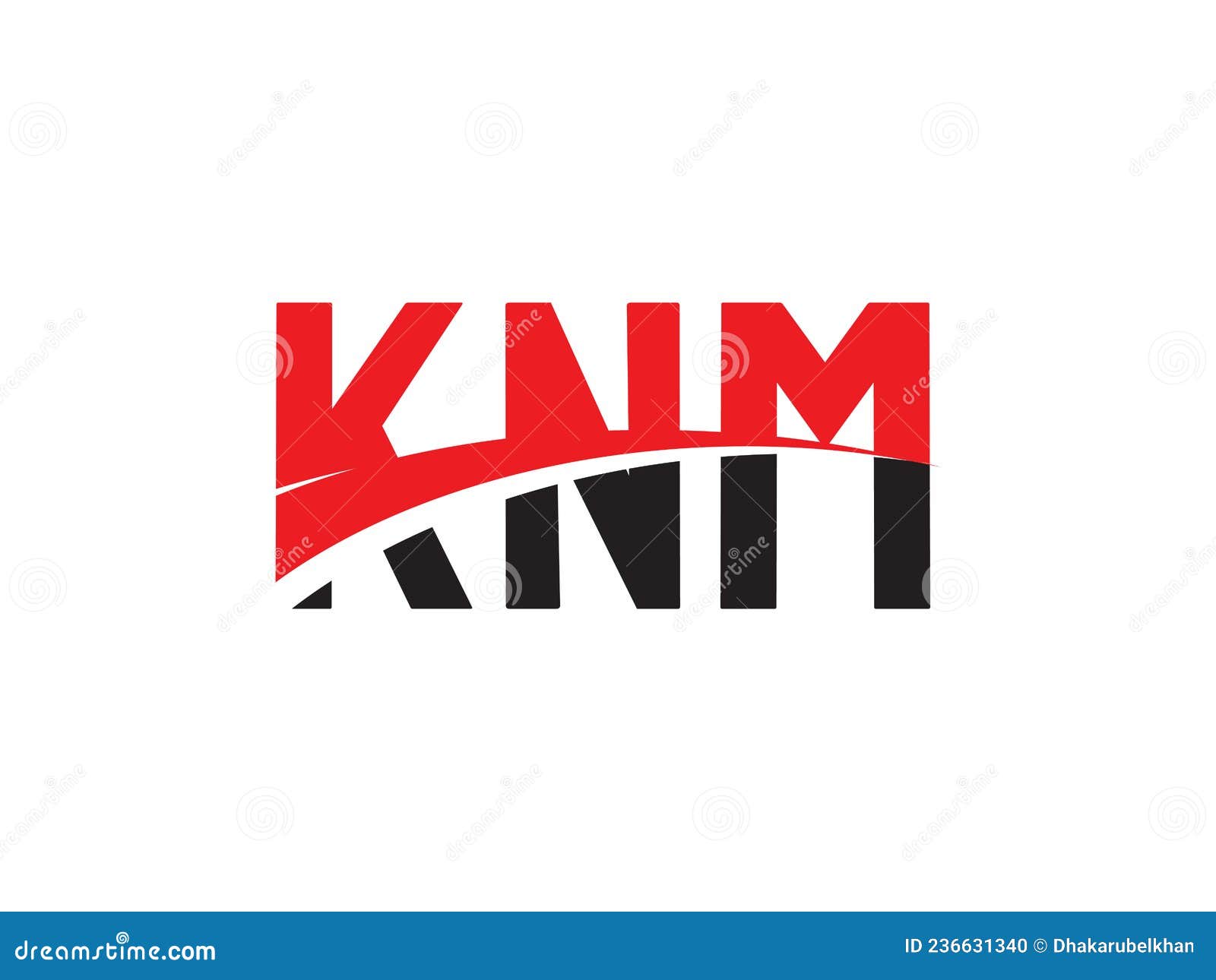 Illustration Du Vecteur De Conception Du Logo Initial De La Lettre Knm ...