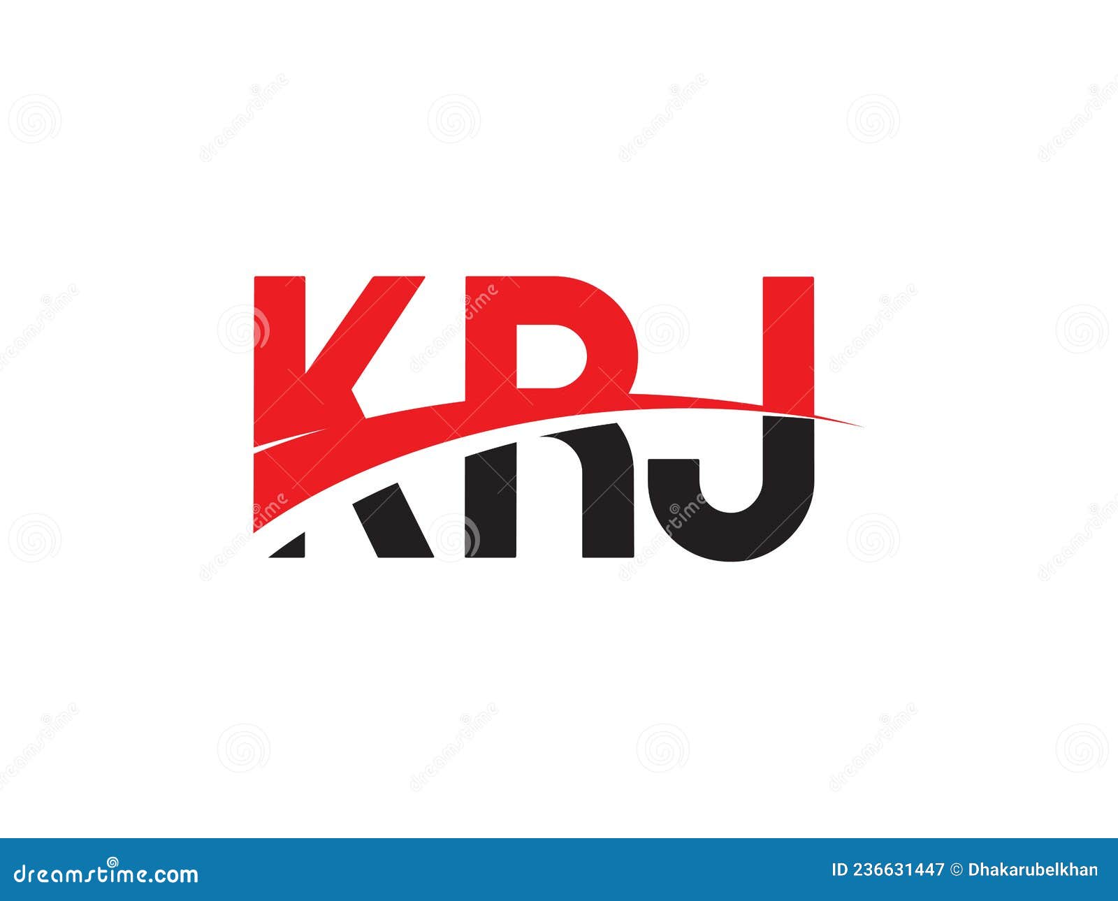 Illustration Du Vecteur De Conception Du Logo Initial De La Lettre Krj ...