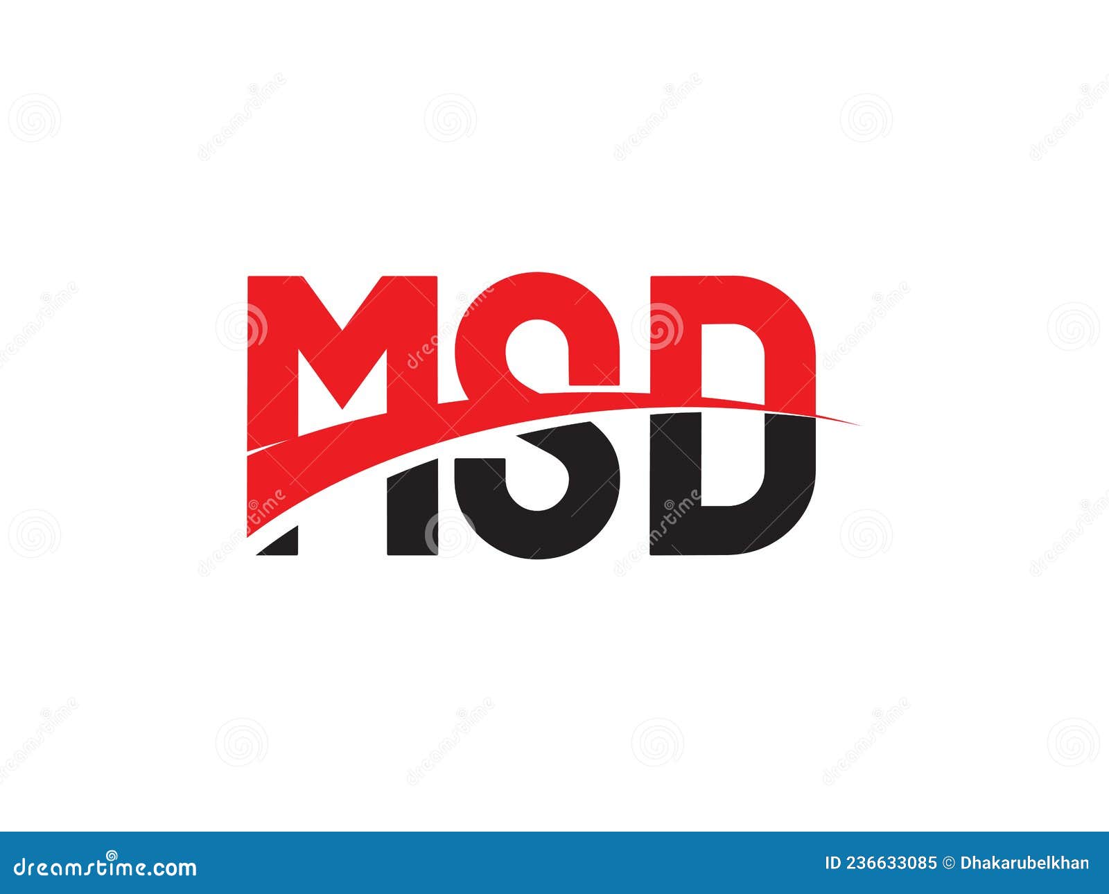 Illustration Du Vecteur De Conception Du Logo Initial De La Lettre Msd ...