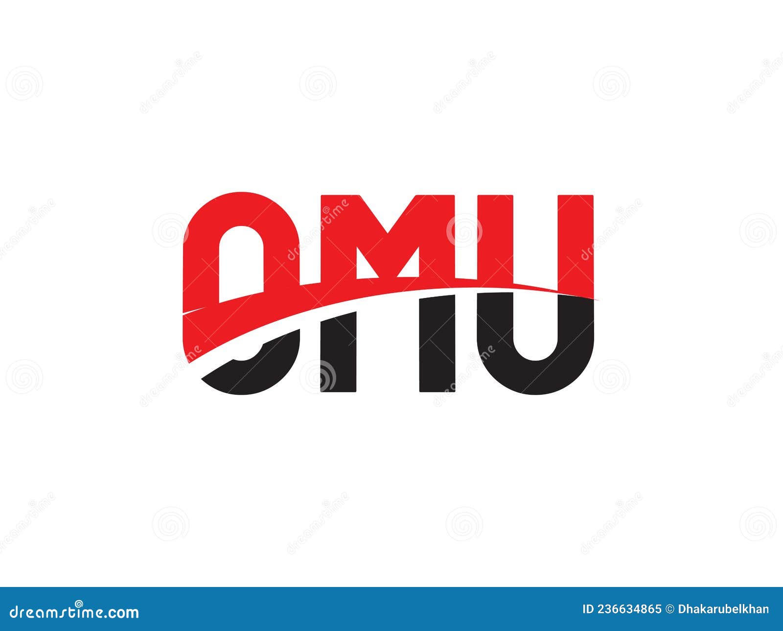 Illustration Du Vecteur De Conception Du Logo Initial De La Lettre Omu ...