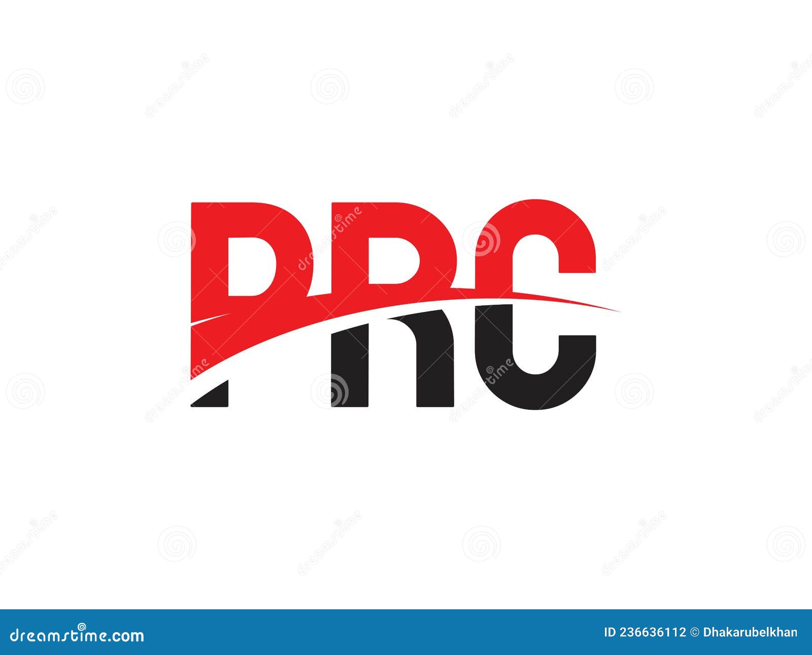 Illustration Du Vecteur De Conception Du Logo Initial De La Lettre Prc ...