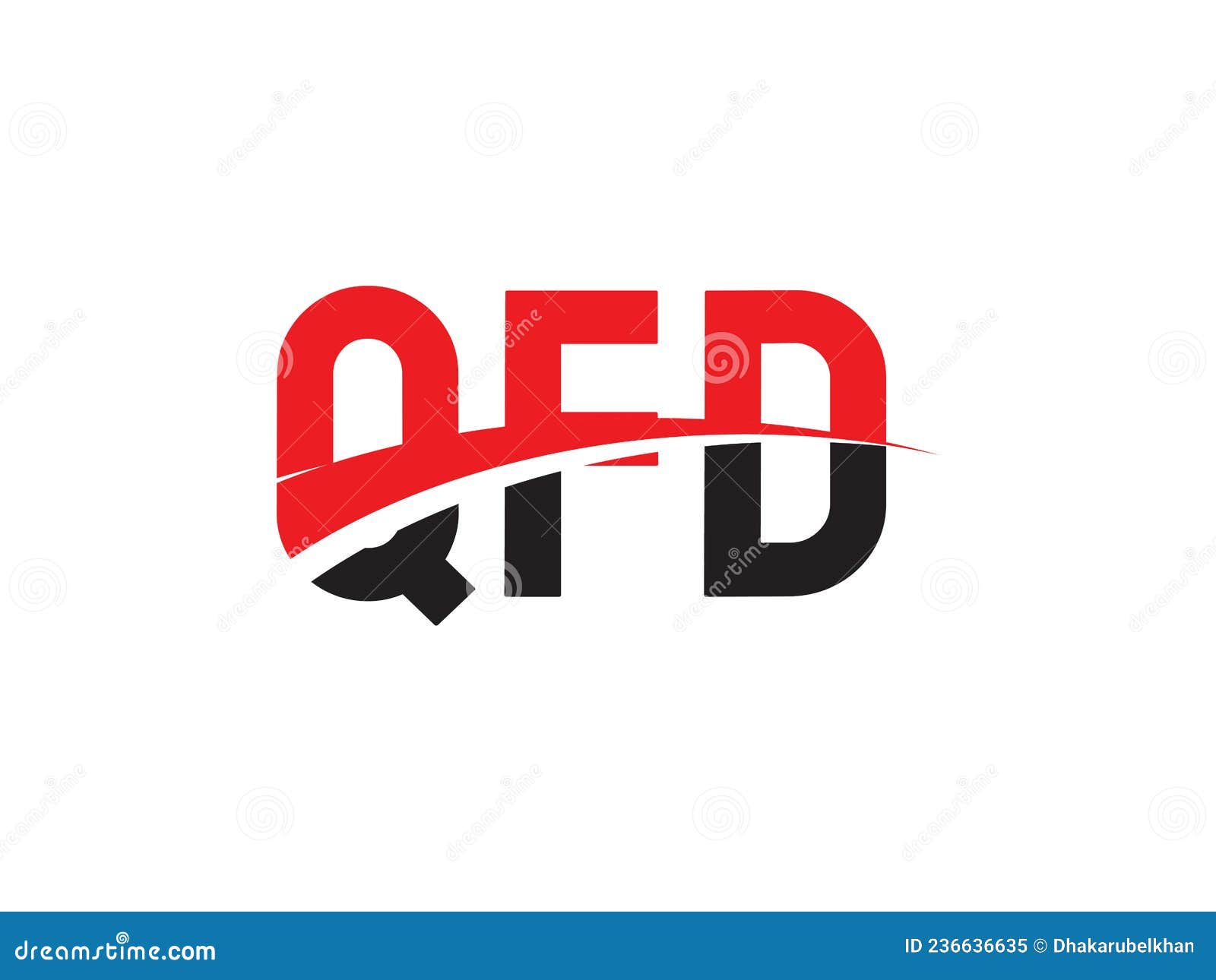 Illustration Du Vecteur De Conception Du Logo Initial De La Lettre Qfd ...