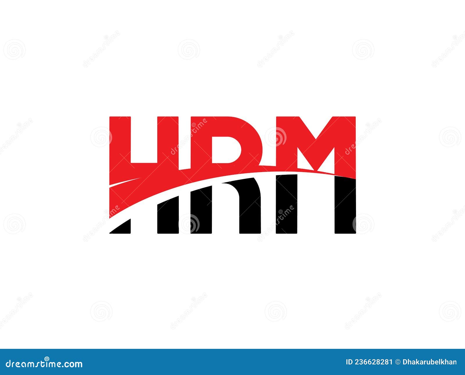Illustration Du Vecteur De Conception Du Logo Initial De La Lettre Rhm ...