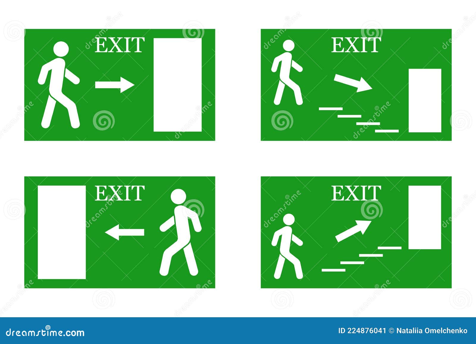 Illustration Du Vecteur Du Panneau De Sortie D'urgence. Illustration de ...