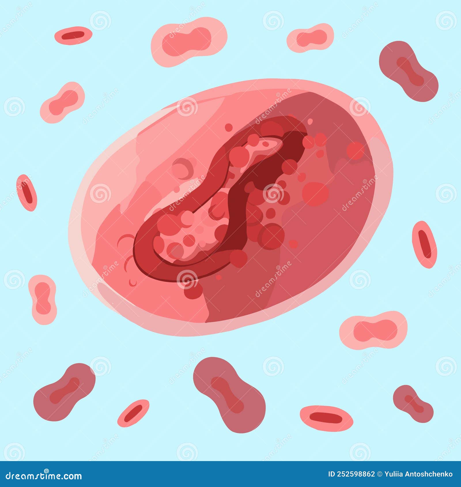 Illustration Du Virus De La Varicelle. Illustration de Vecteur ...
