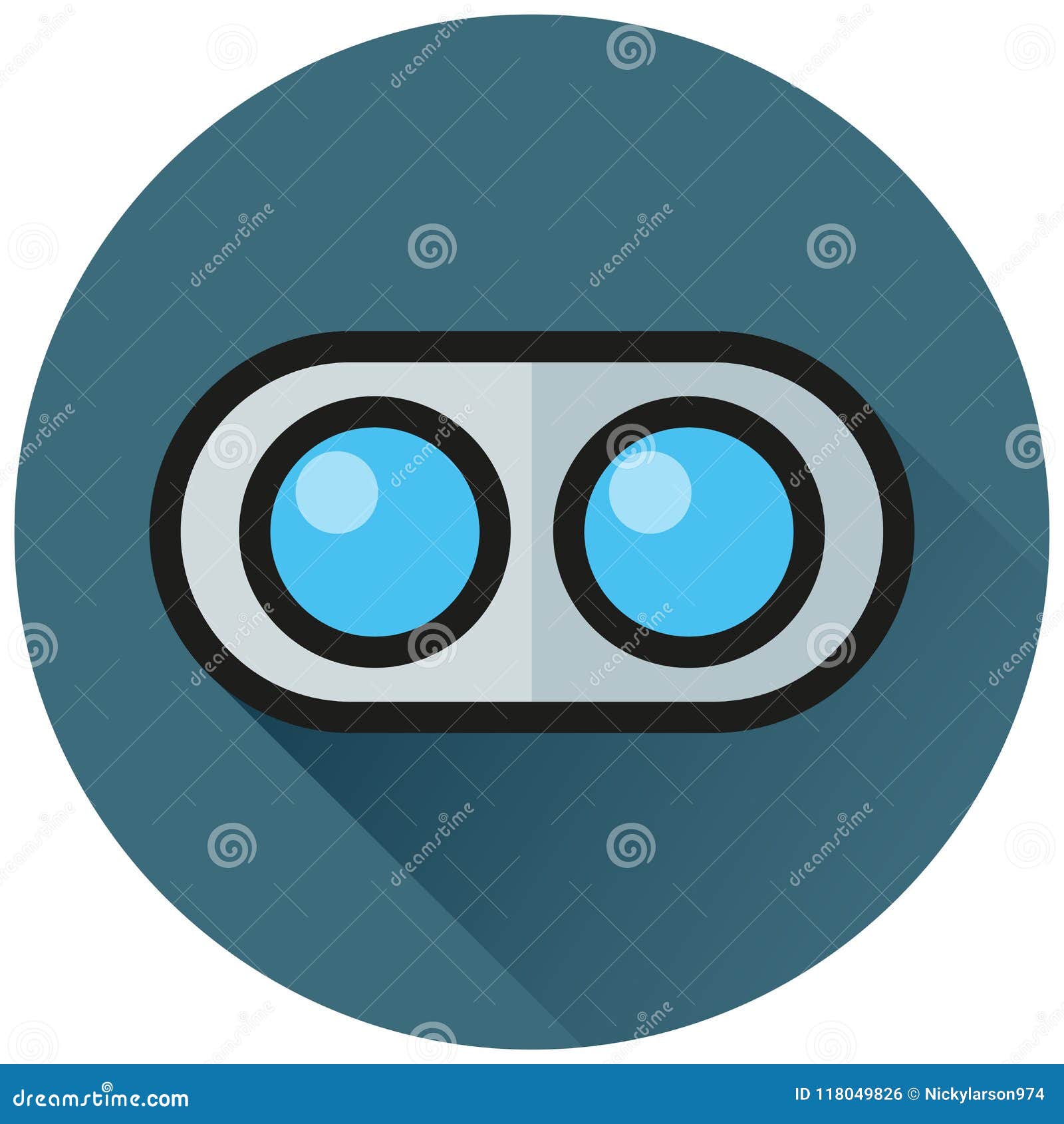 Dual Camera Circle Flat Icon Stock Vector - Illustration of digital ...