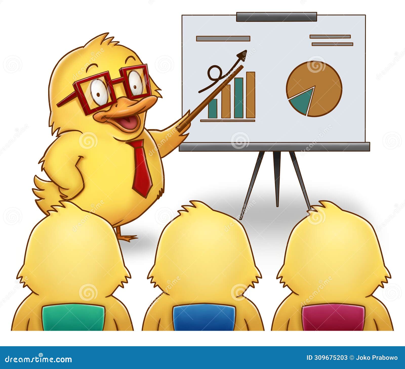 Illustration of Duck Presentation Stock Image - Illustration of cute ...