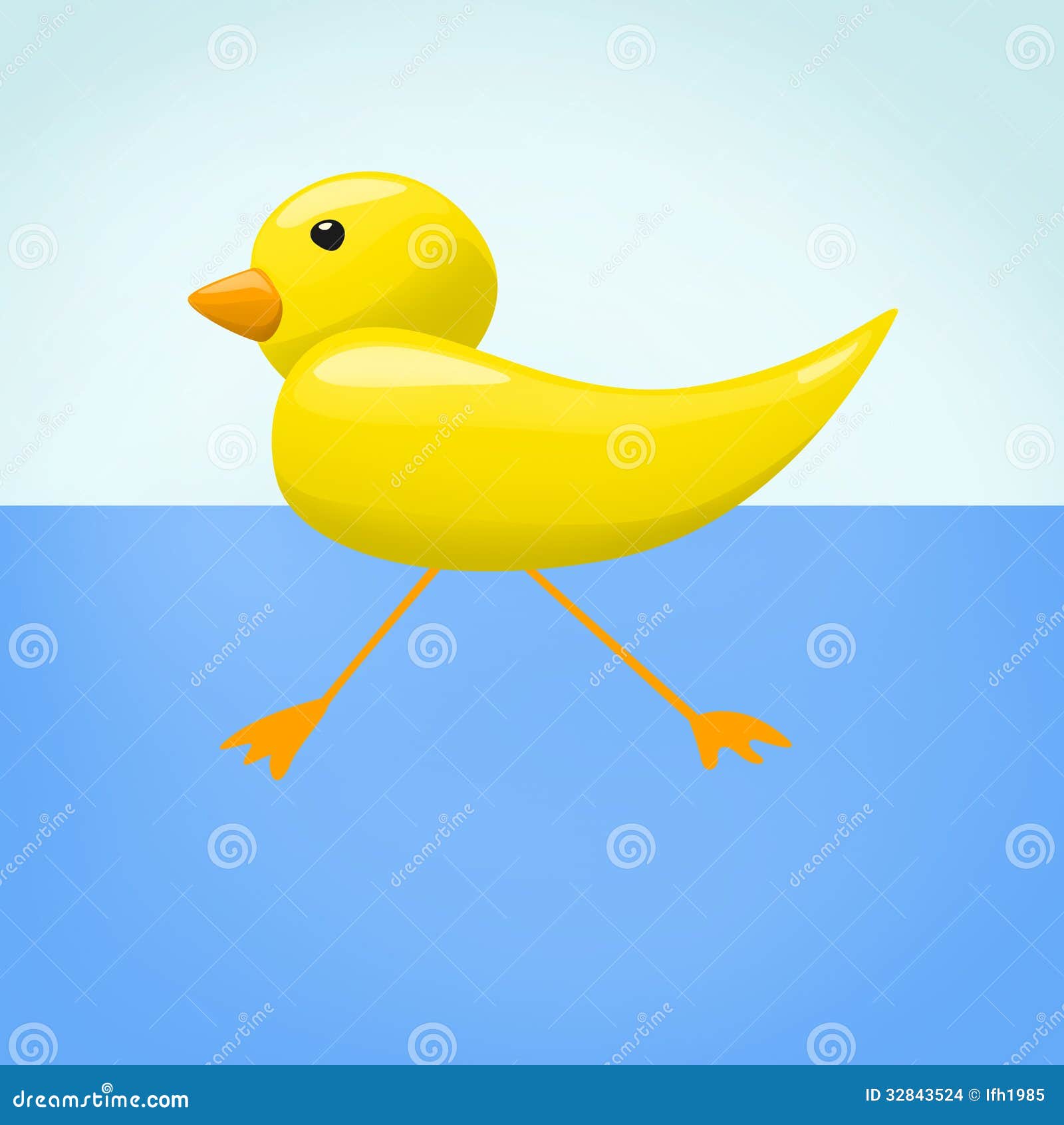 Illustration of Duck in Water Stock Illustration - Illustration of ...
