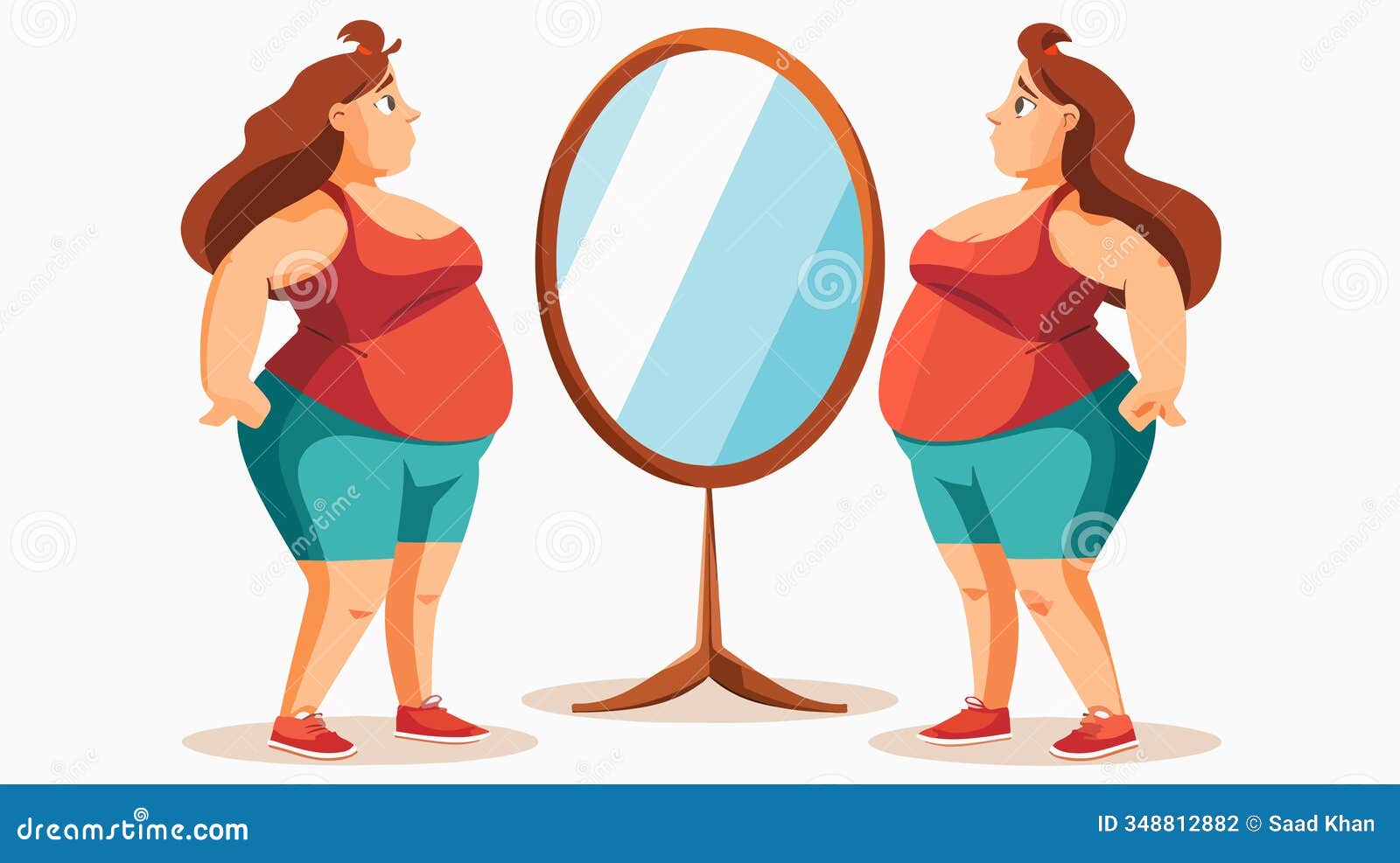 An Illustration of Dysmorphia Psychology Disorder, Focusing on Self ...