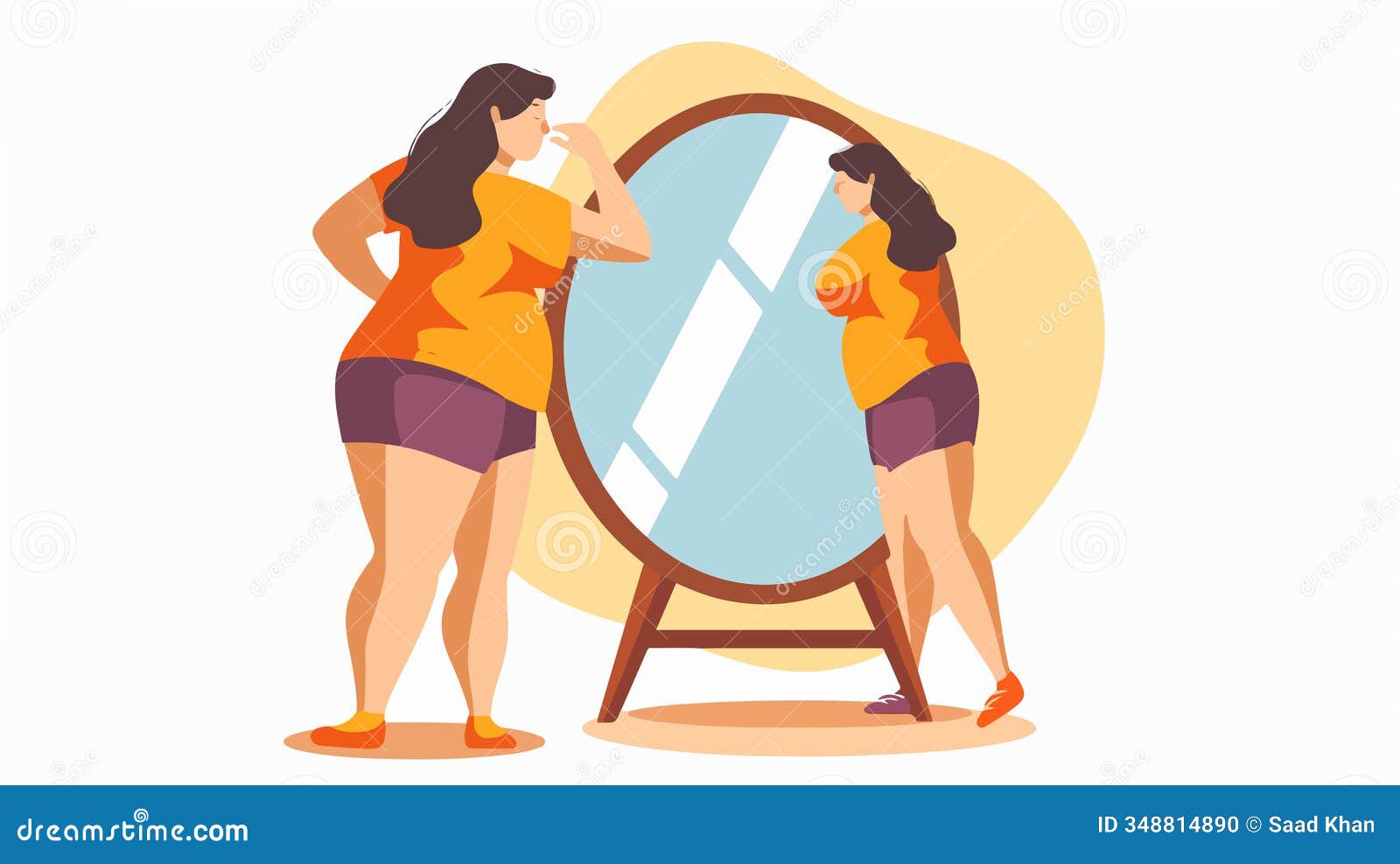 An Illustration of Dysmorphia Psychology Disorder, Focusing on Self ...