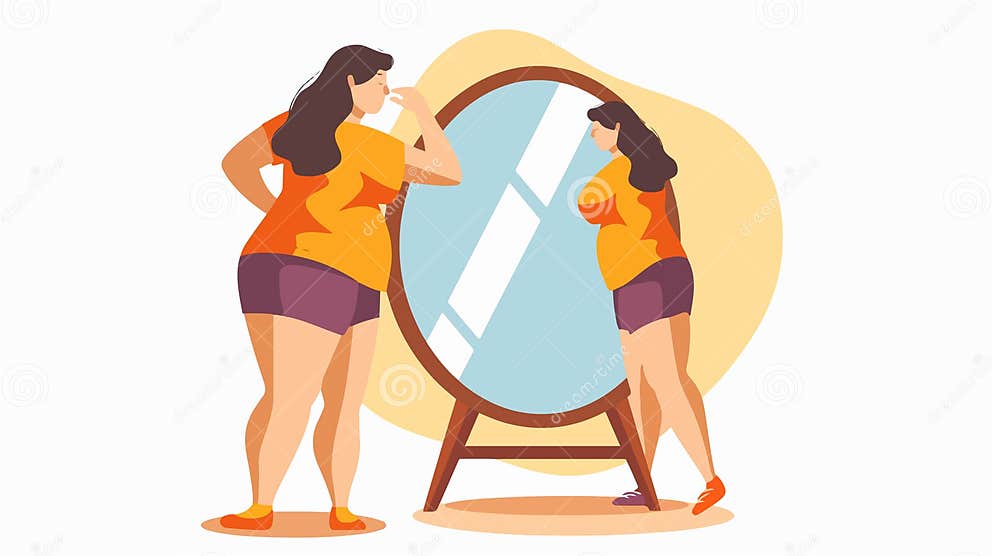 An Illustration of Dysmorphia Psychology Disorder, Focusing on Self ...