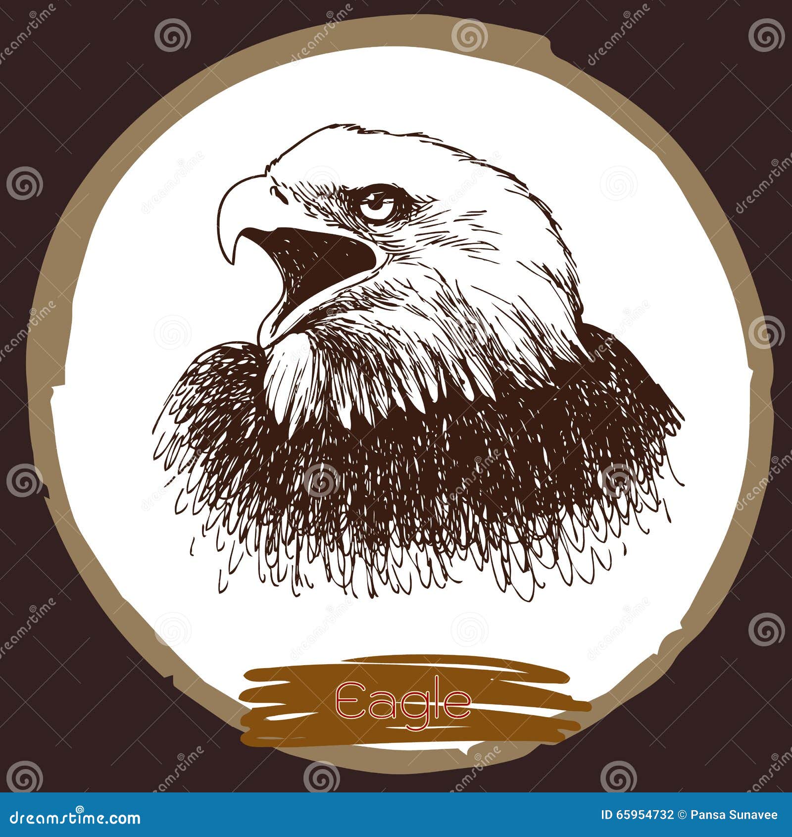 Illustration of Eagle, Hawk Bird Stock Vector - Illustration of ...