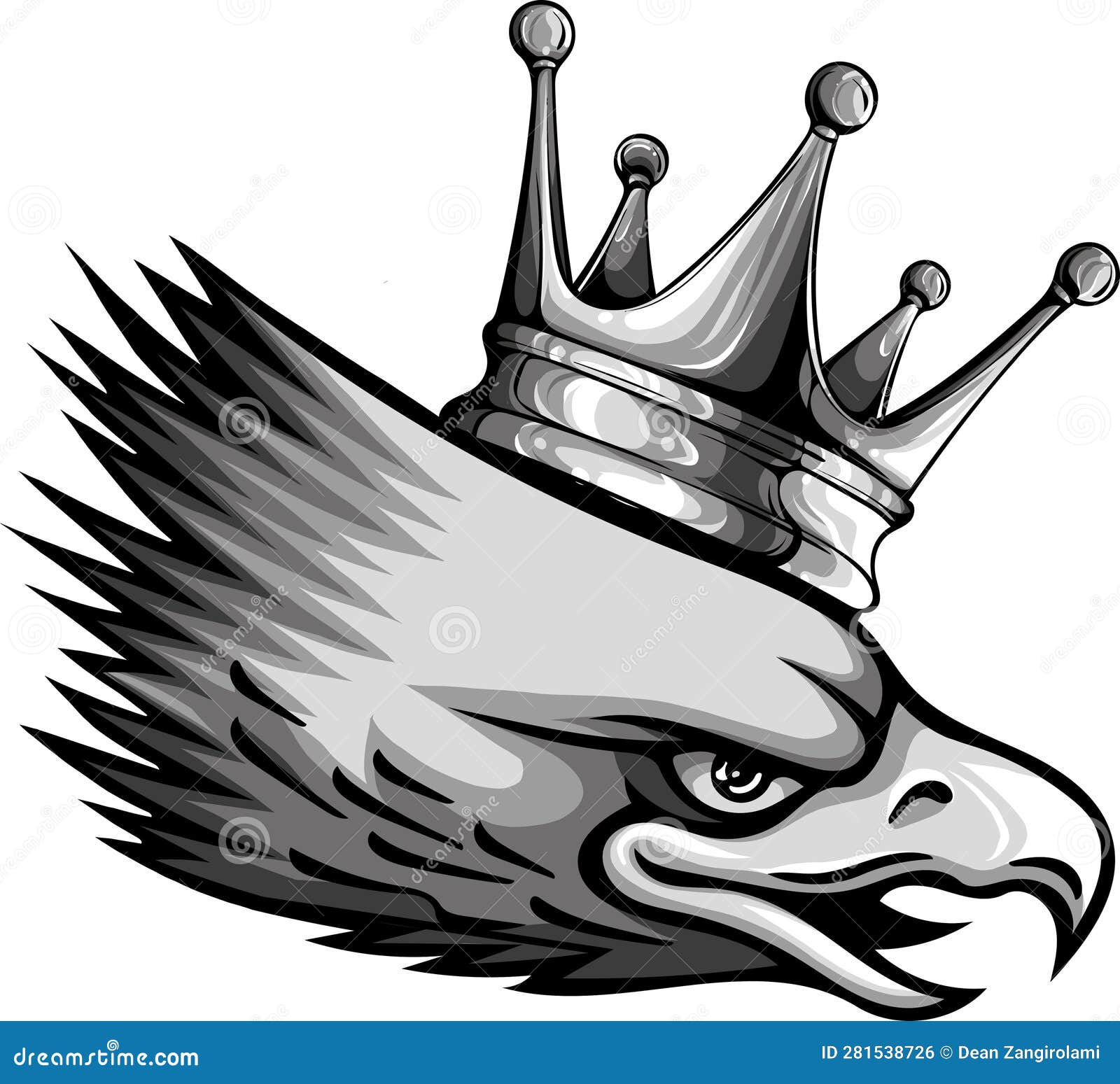 Monochromatic Crowned Snake Head Logo. Viper Emblem Design Editable For ...