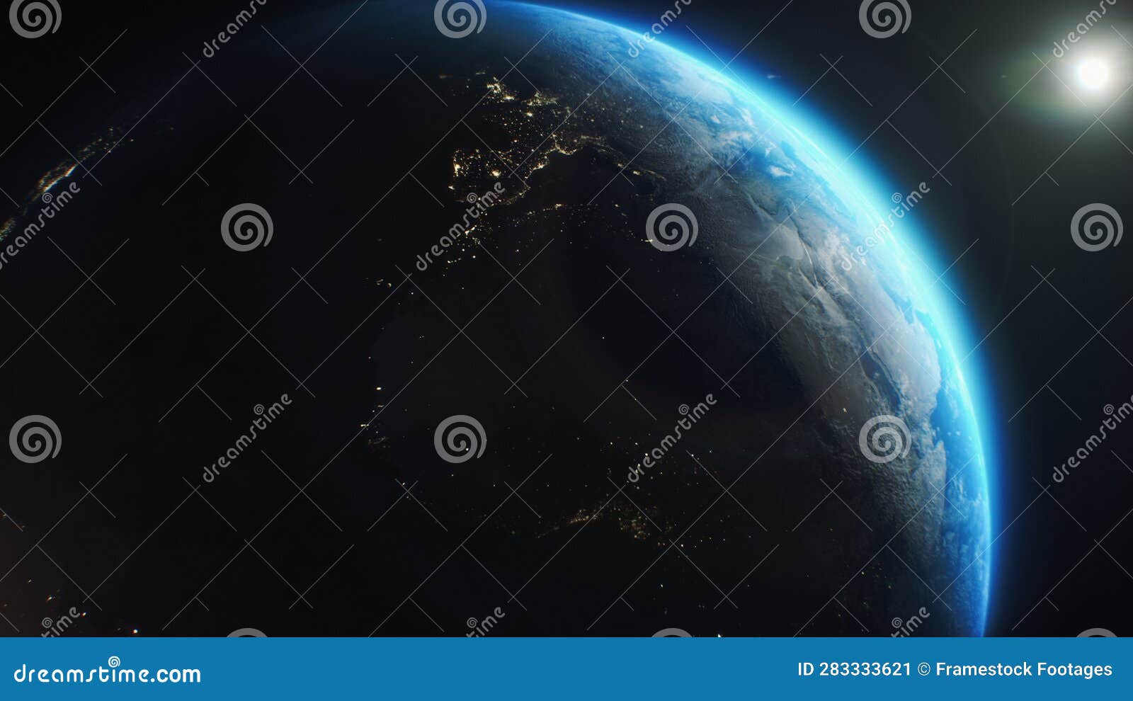 Illustration of Earth Globe Rotating in Outer Space Stock Image - Image ...