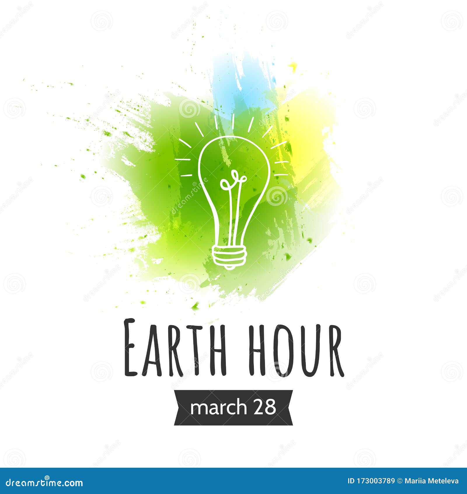 Illustration of Earth Hour. March 28. Vector Illustration Stock Vector ...