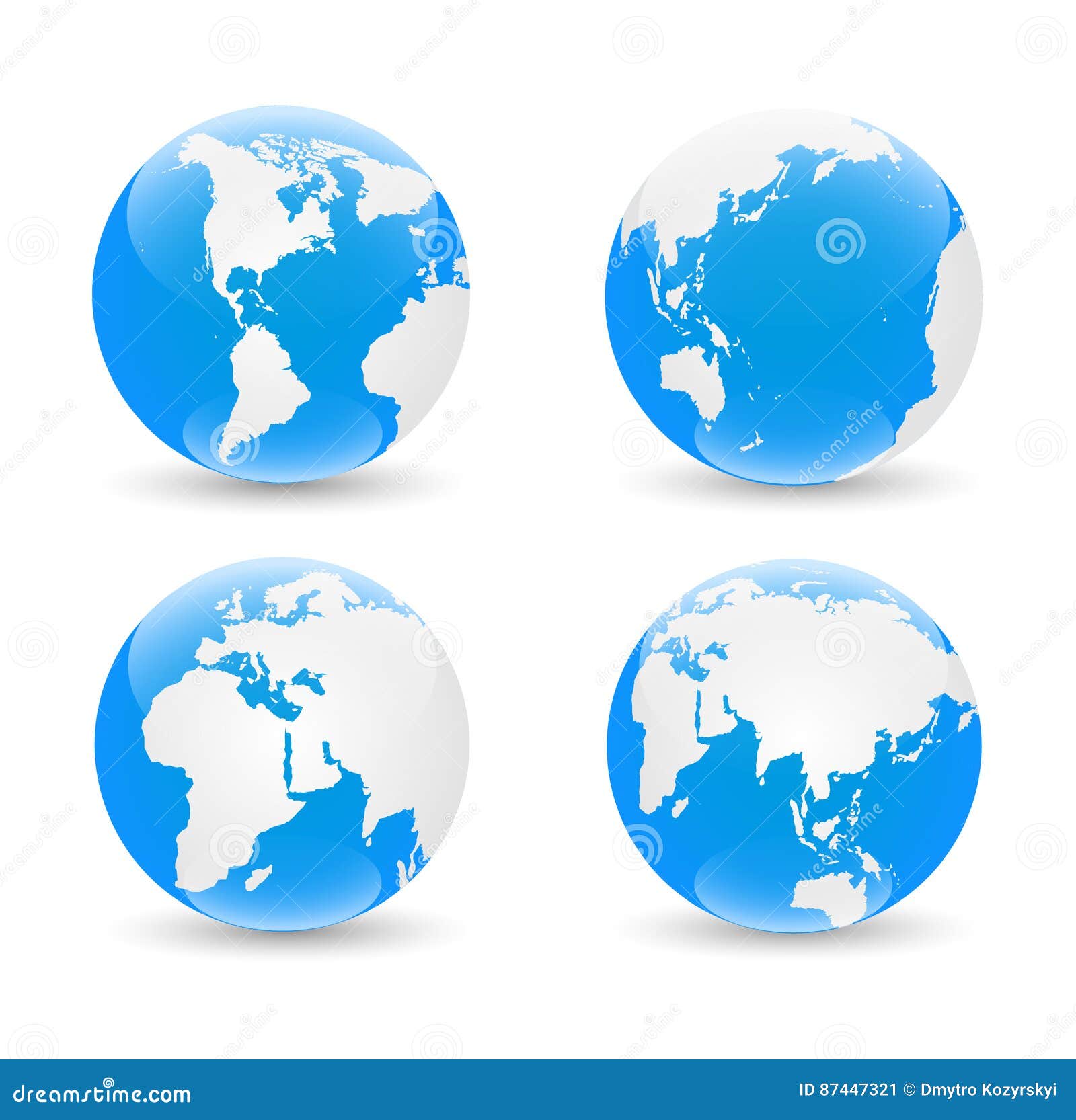 Illustration of the Earth on a White Background. Stock Illustration ...