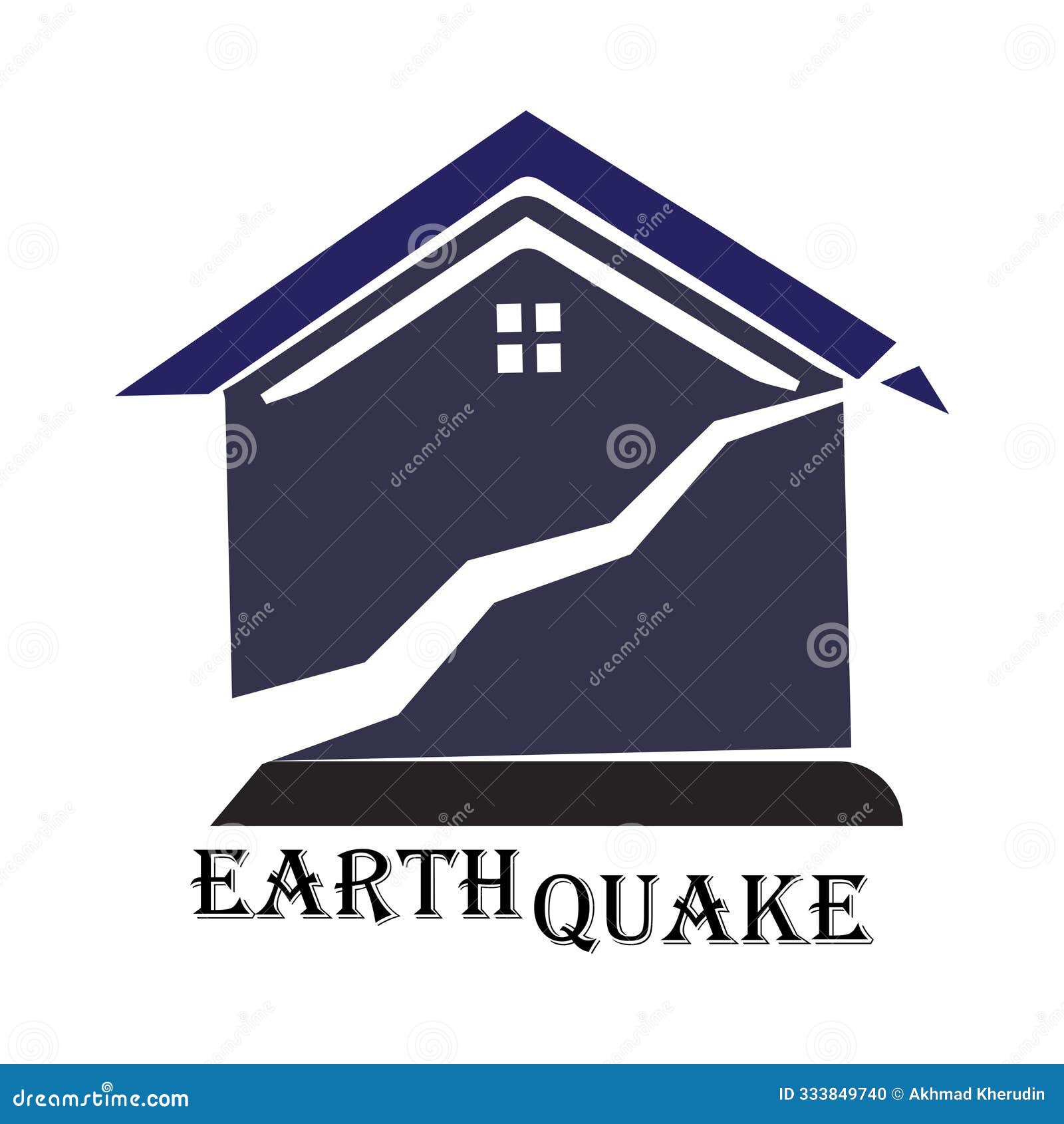 Illustration of Earthquake Logo Icon Design Stock Vector - Illustration ...