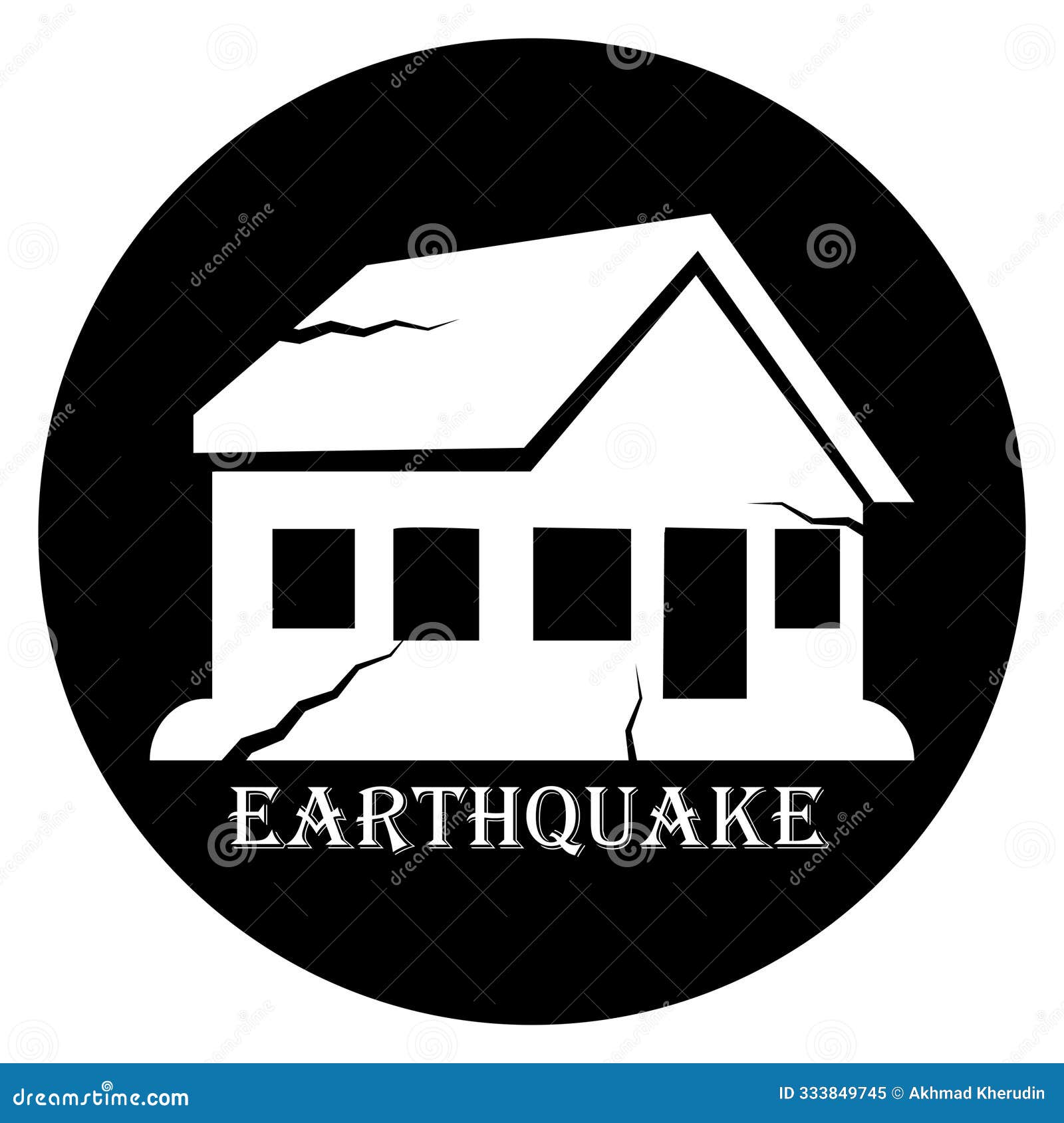 Illustration of Earthquake Logo Icon Design Stock Vector - Illustration ...