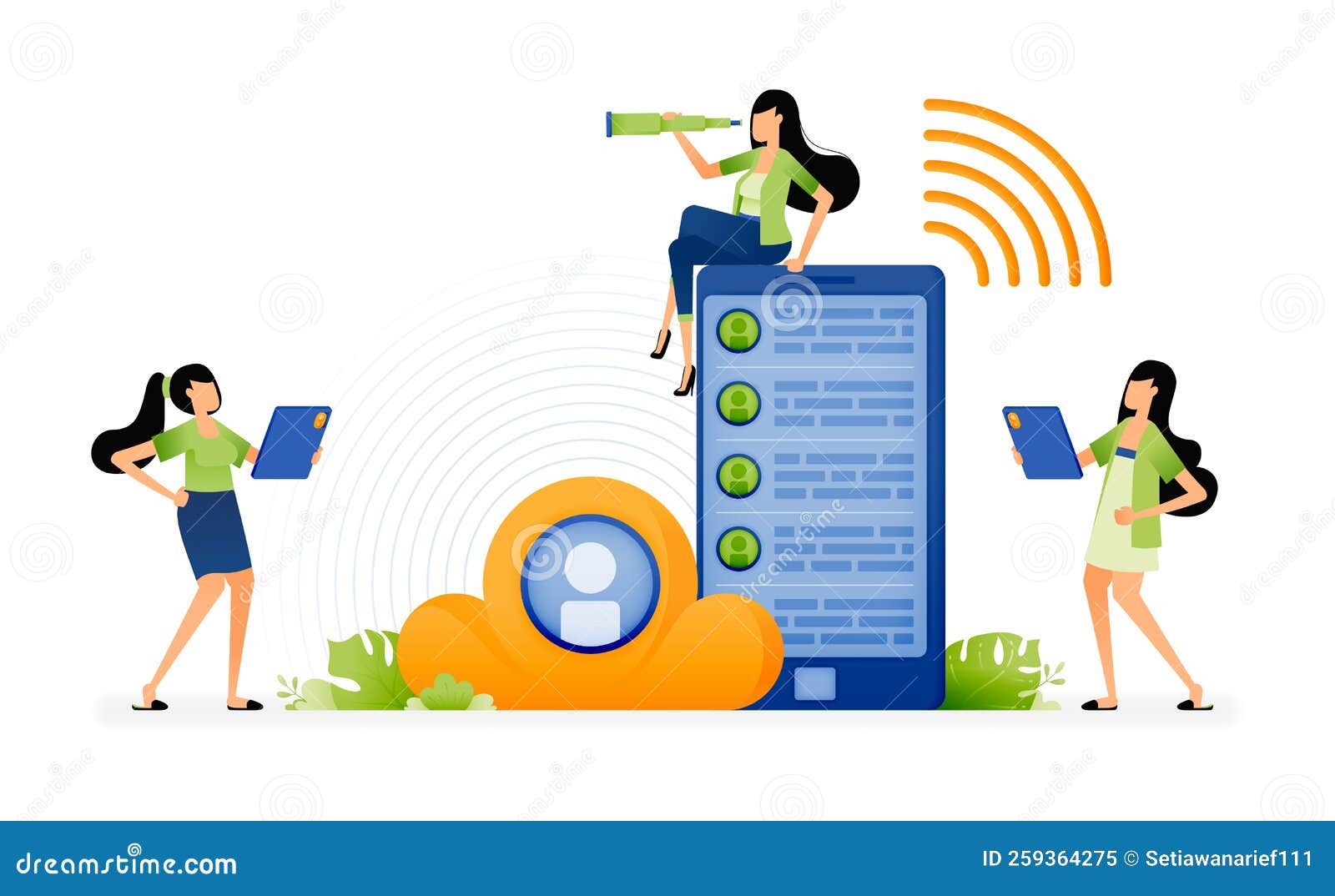 Illustration of Ease of Communicating with a Smartphone with Mobile ...