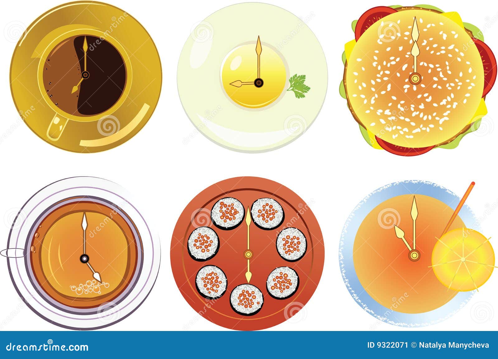 Illustration of an Eating Pattern Stock Vector - Illustration of ...