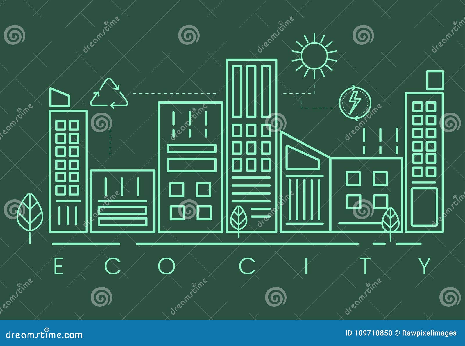 Illustration of Eco City Isolated Stock Illustration - Illustration of ...