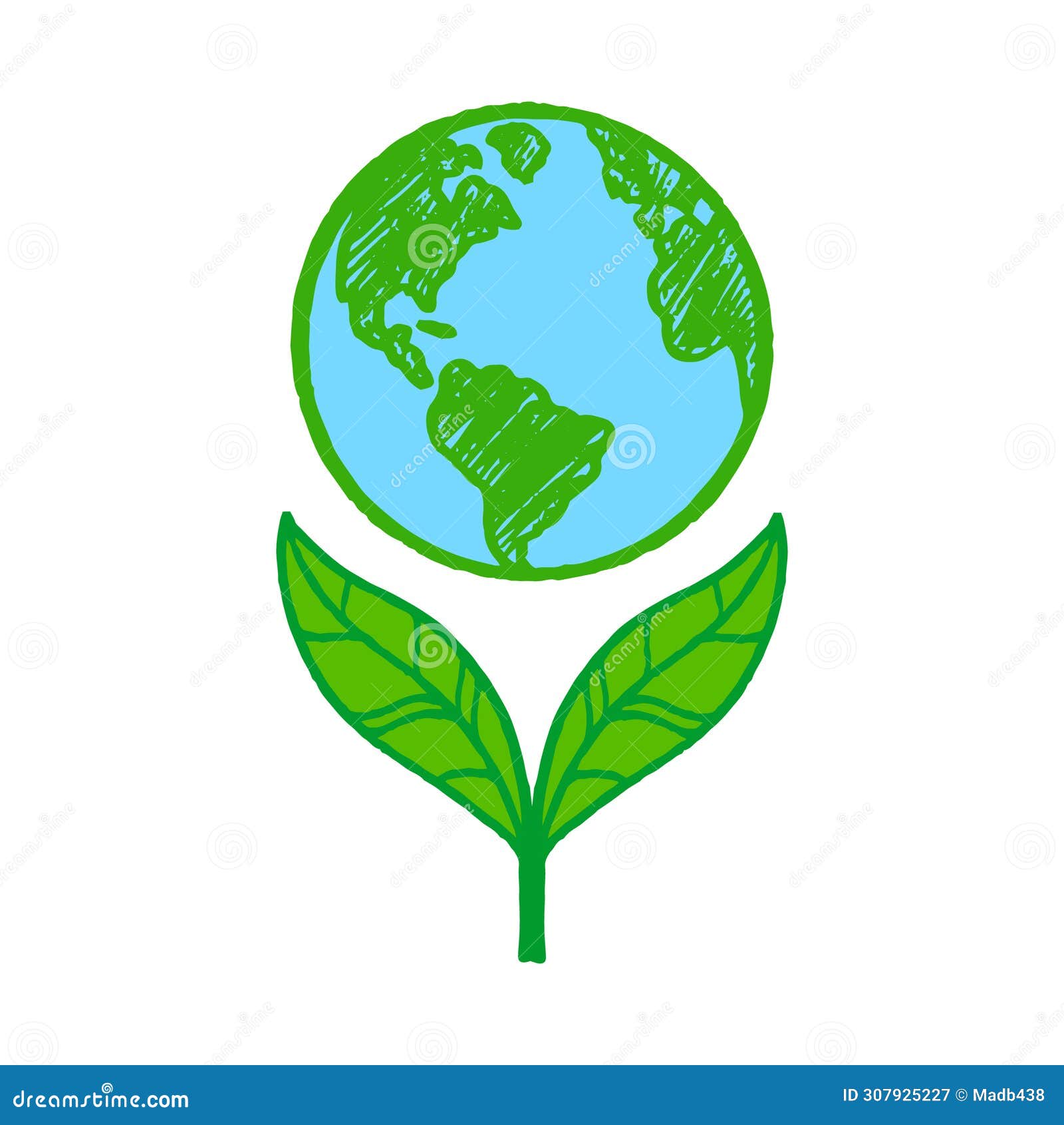 Illustration of Eco Earth with Sprout. Stock Vector - Illustration of ...
