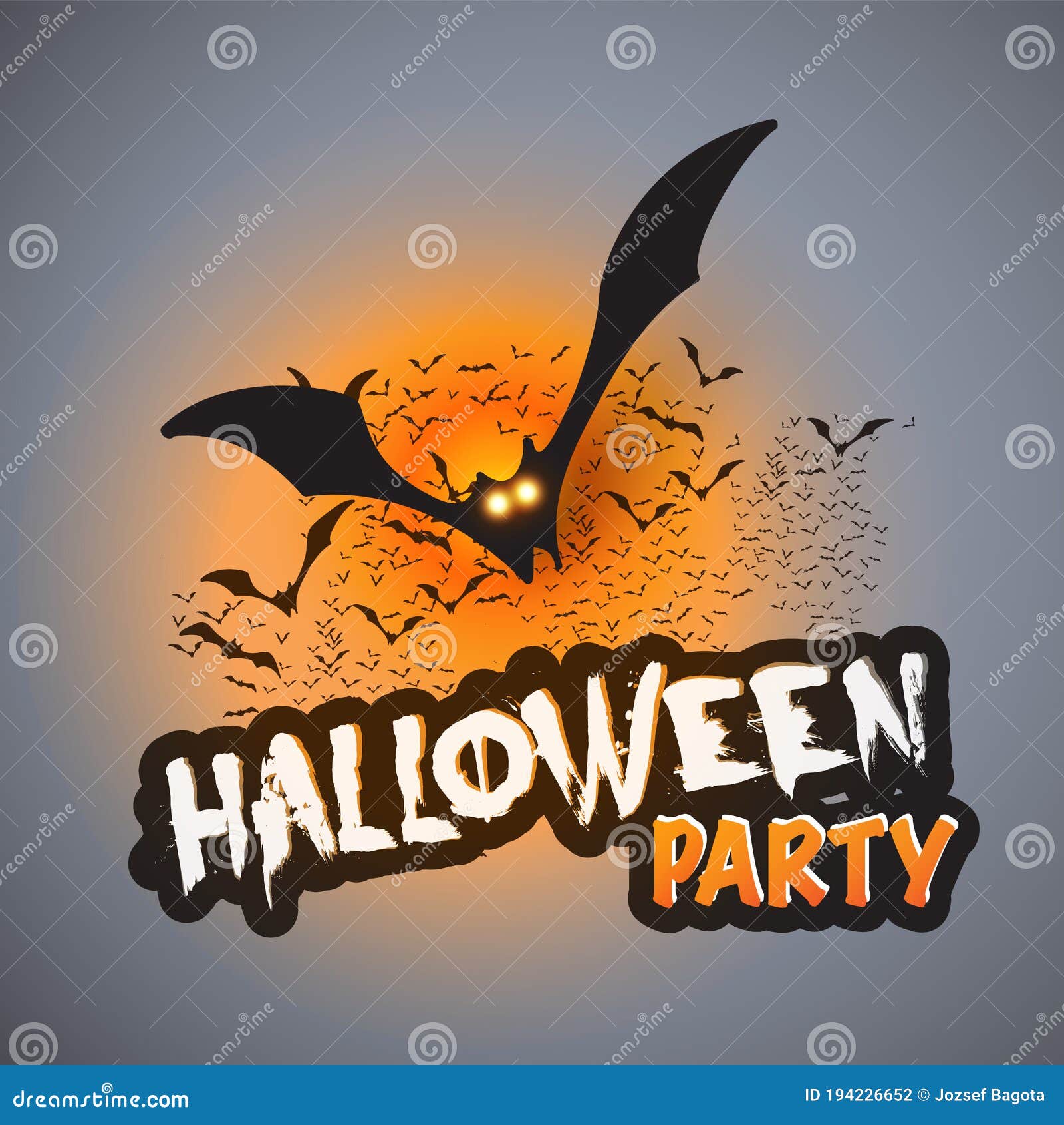 Flying Bats with Glowing Eyes Stock Vector - Illustration of message ...