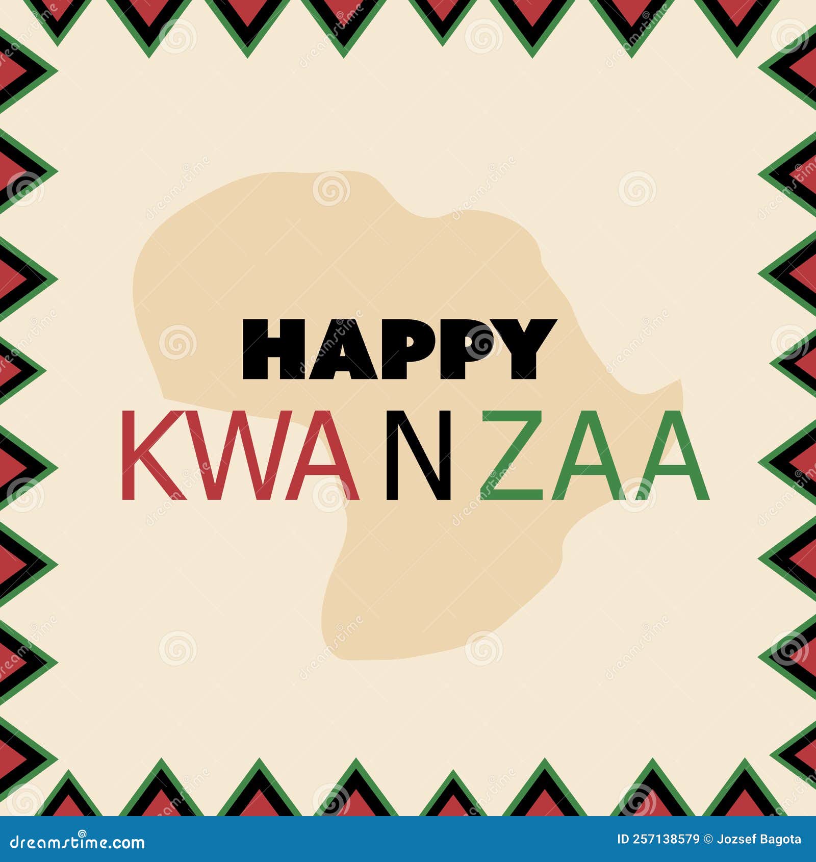 Happy Kwanzaa Greeting Card Design Template Stock Vector - Illustration ...