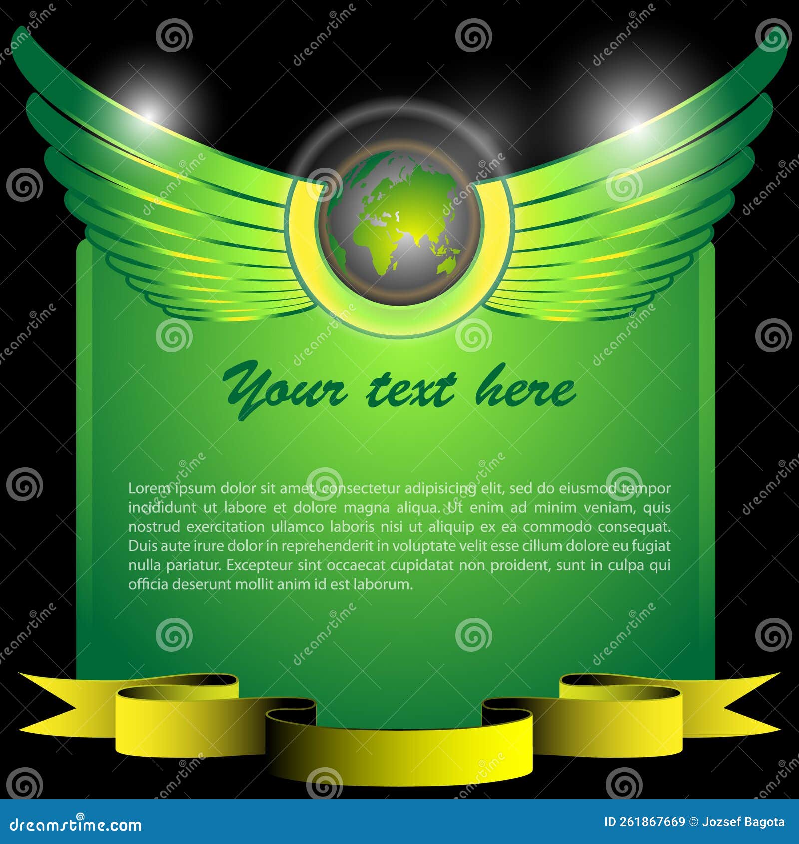 Winged World - Banner Concept Stock Vector - Illustration of copyspace ...