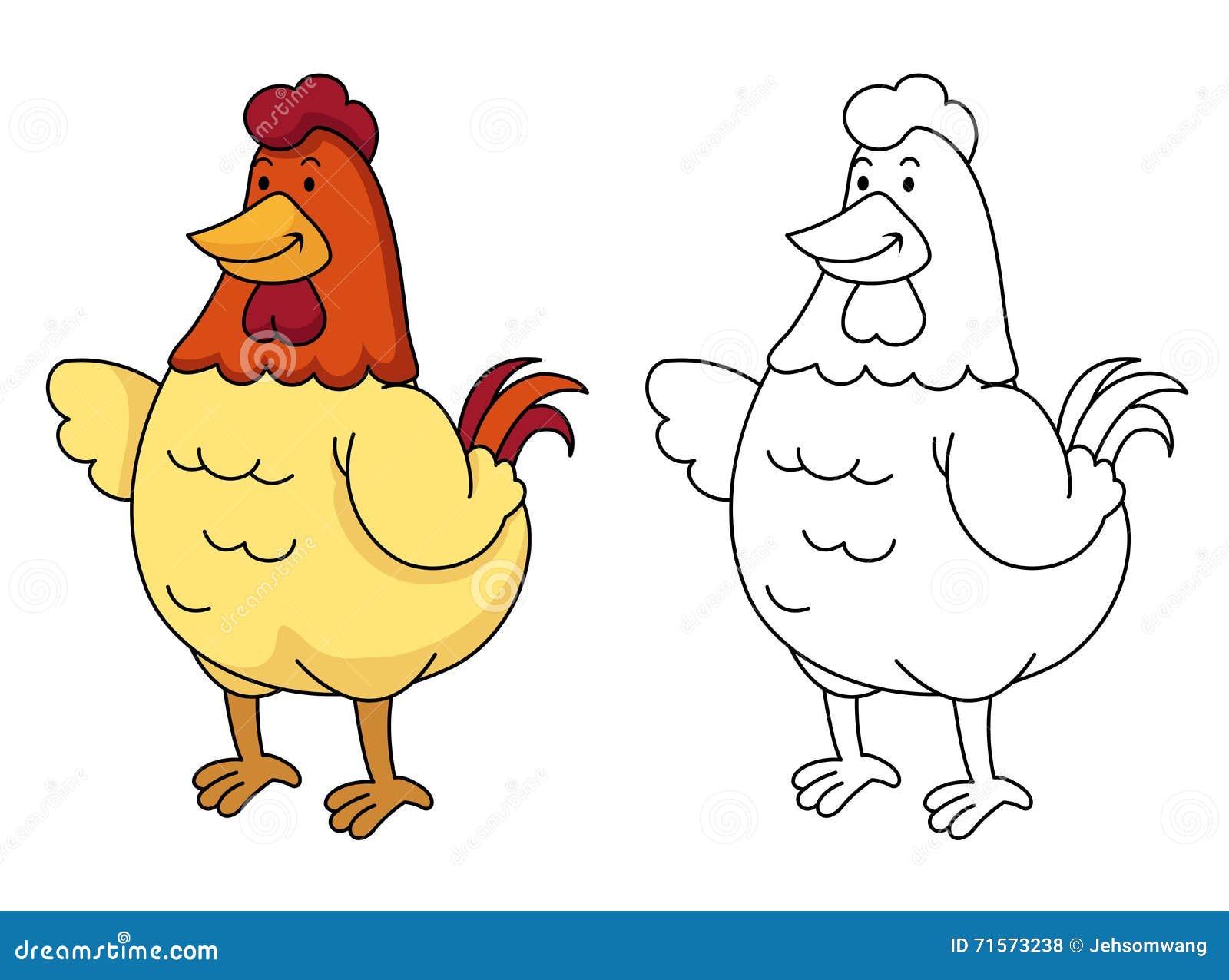 Illustration of Educational Coloring Book -chicken Stock Vector ...