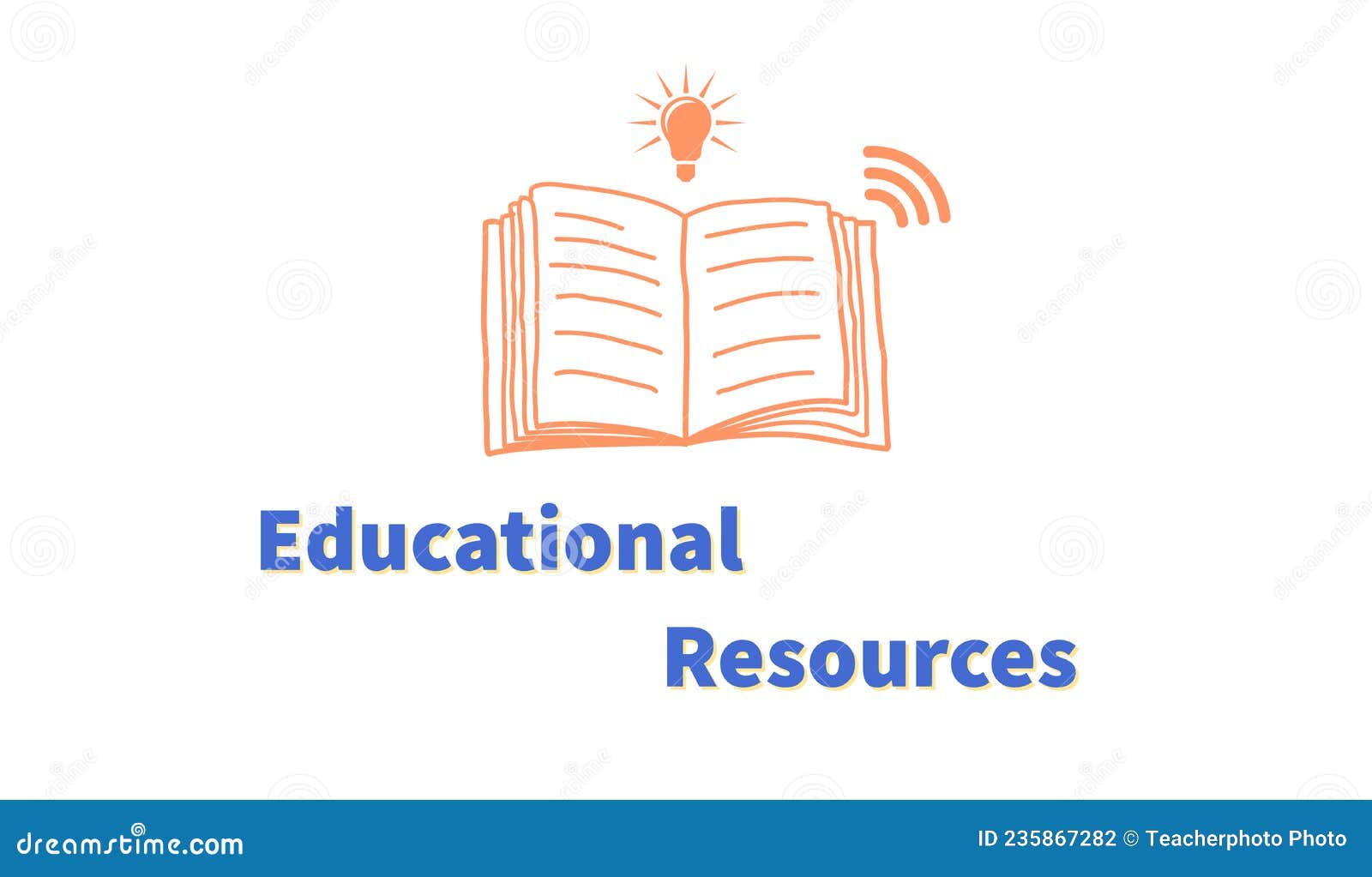 An Illustration of Educational Resources Concept. Online Learning ...