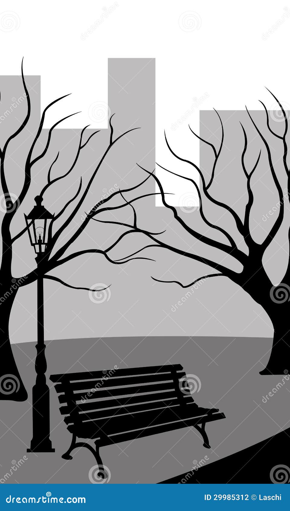 Park vektor abbildung. Illustration von bank, park, abbildung - 29985312