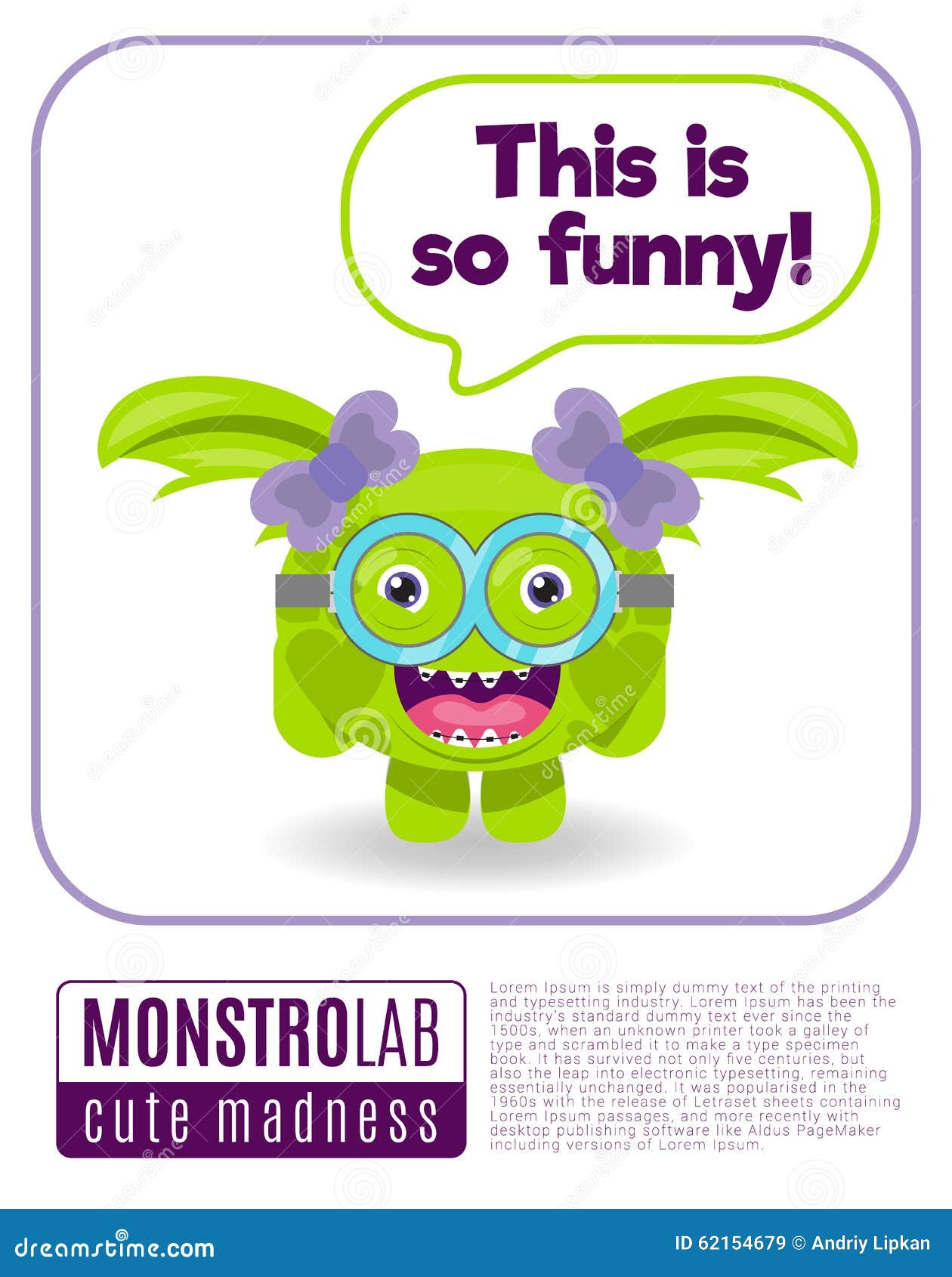 Illustration Eines Monsters, Das Dieses Sagt, Ist so Lustig Vektor ...