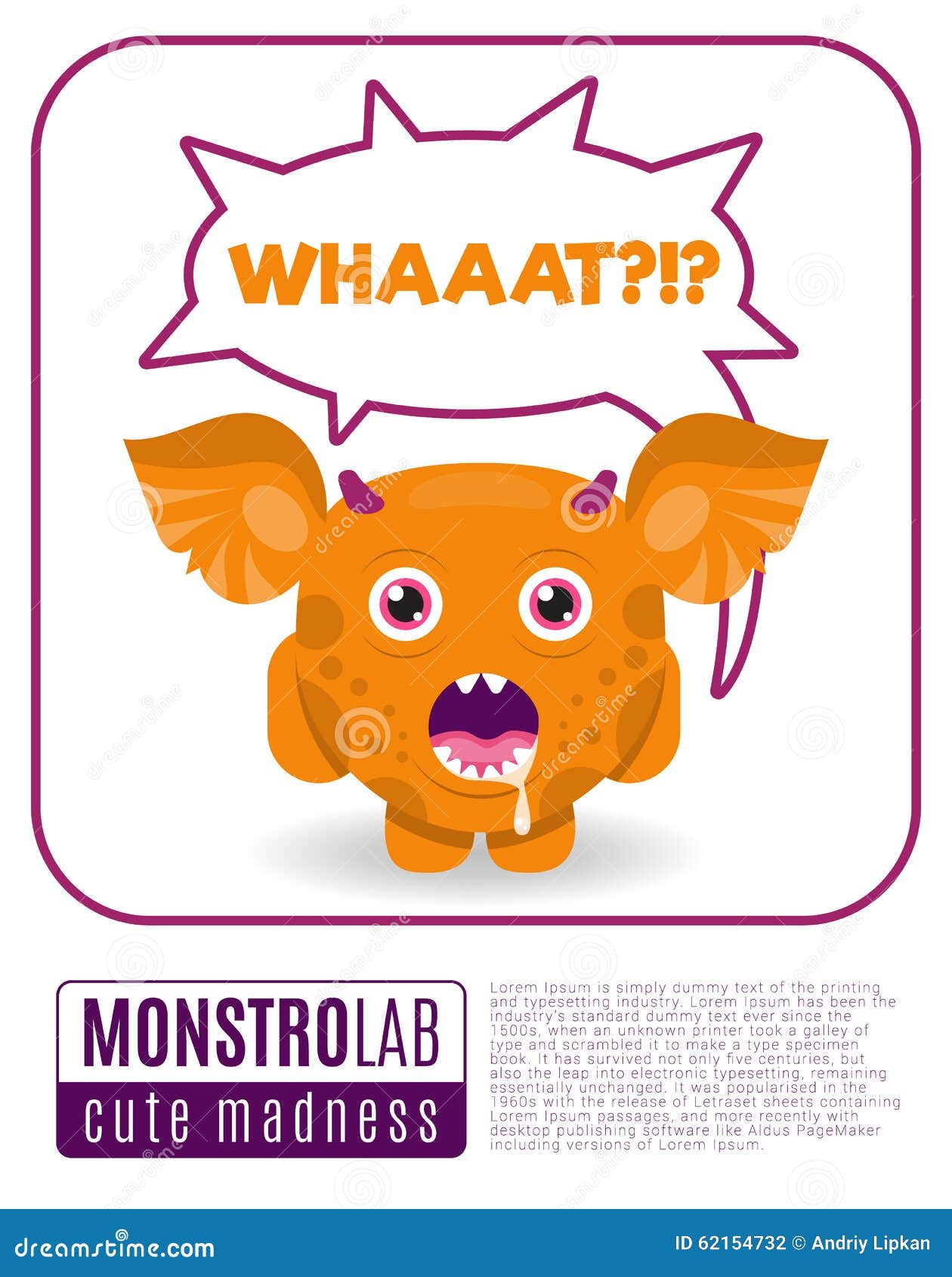 Illustration Eines Monsters, Das Wat Sagt Vektor Abbildung ...