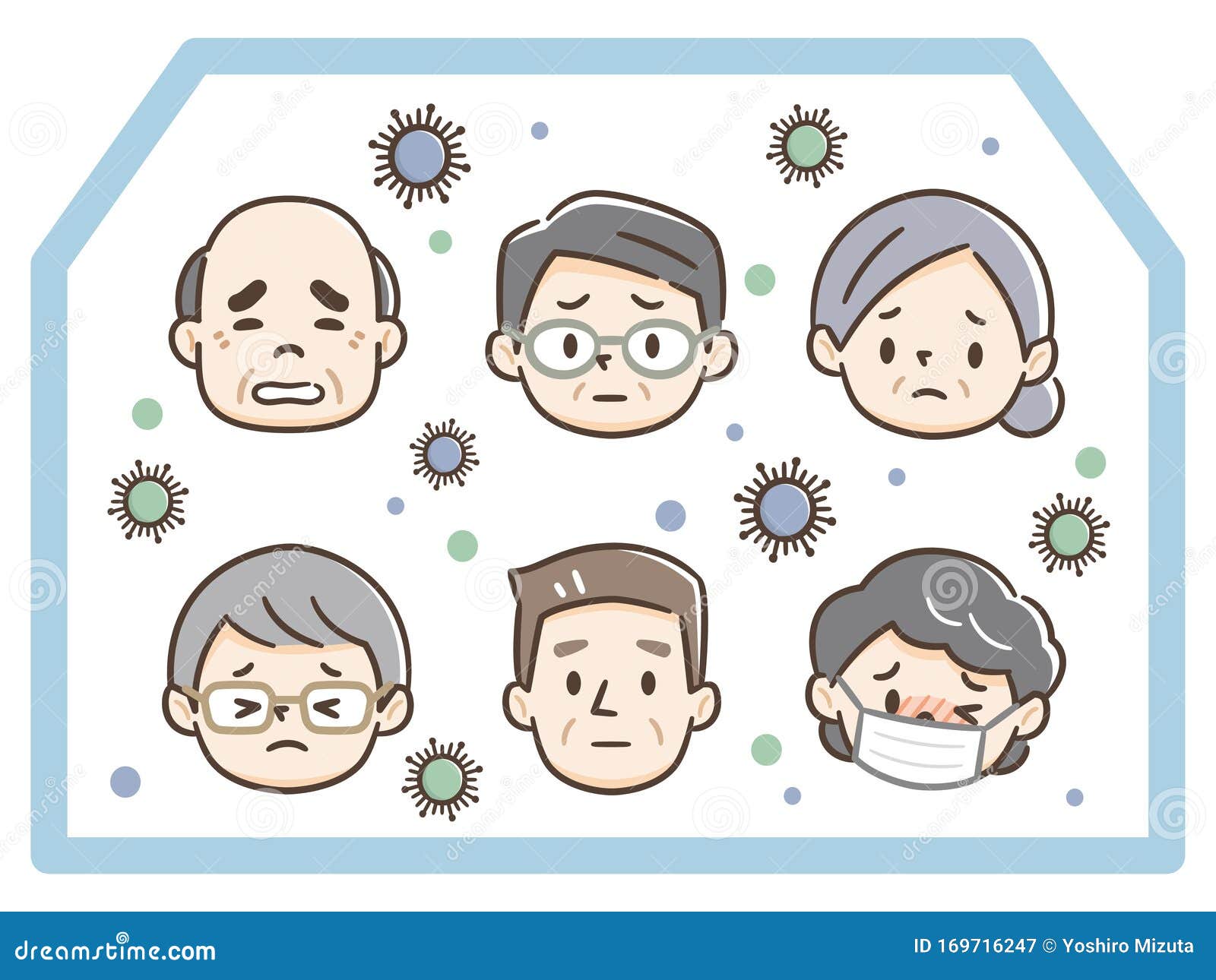 Illustration of Elderly People Infected at Nursing Homes Stock Vector ...