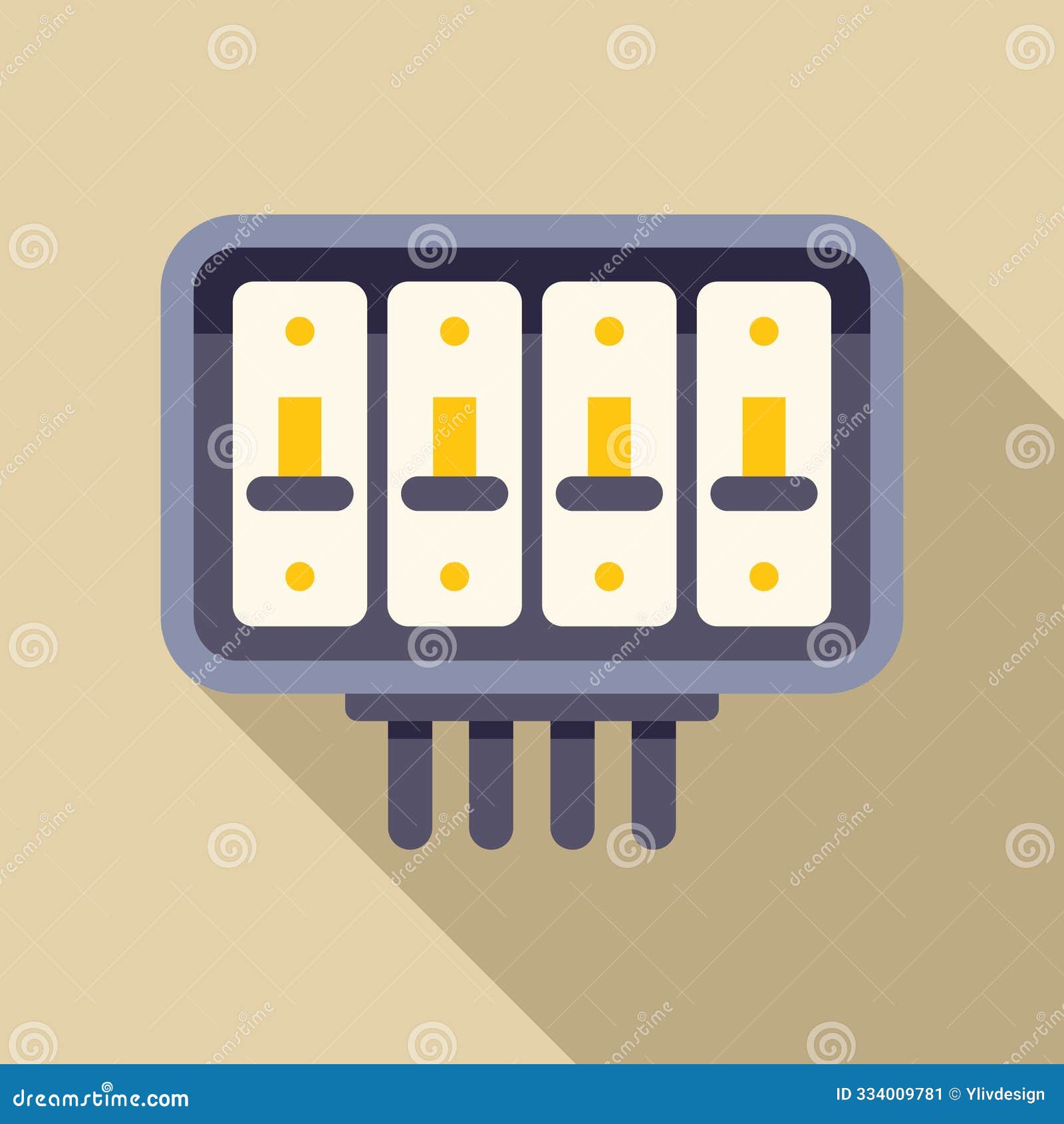 Electric Panel Controlling Power Supply with Toggle Switches Stock ...