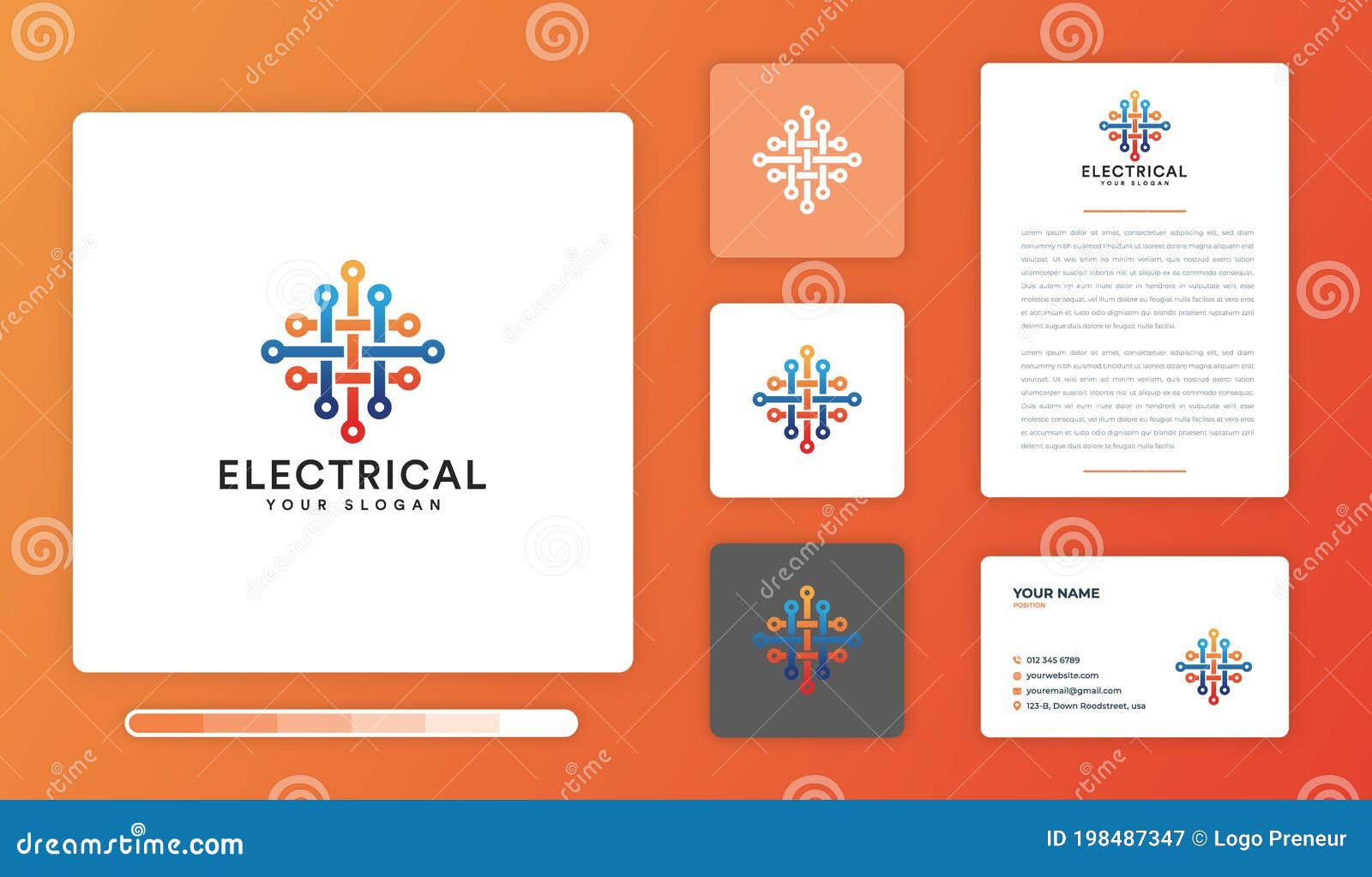 Illustration of Electrical Logo Design Stock Vector - Illustration of ...