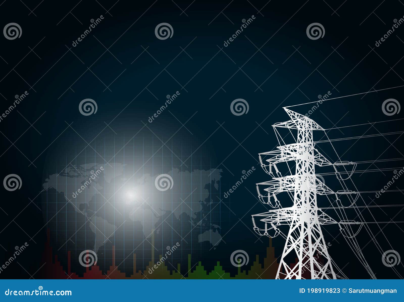 Illustration. Electrical Power System Presentation and Electrical ...