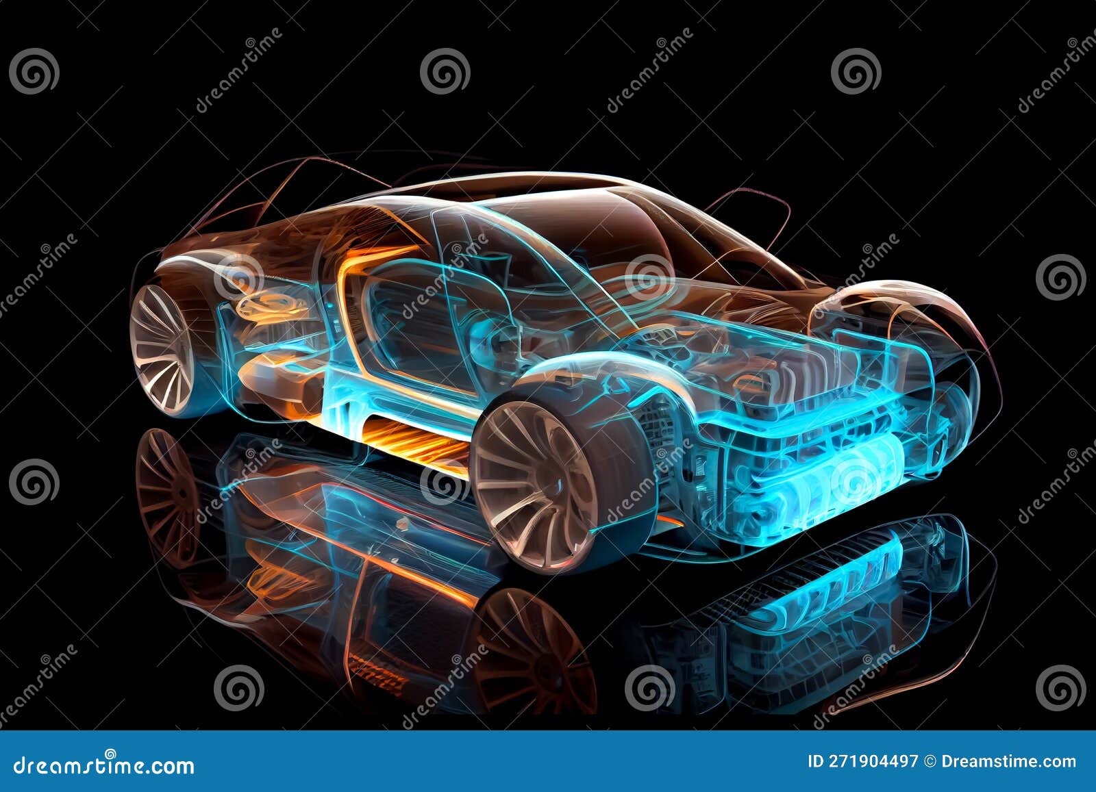 An Illustration Of Electrical Vehicle Concept, Humanly Enhanced AI ...