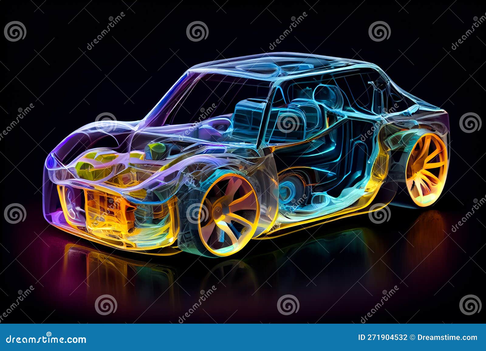An Illustration of Electrical Vehicle Concept, Humanly Enhanced AI ...