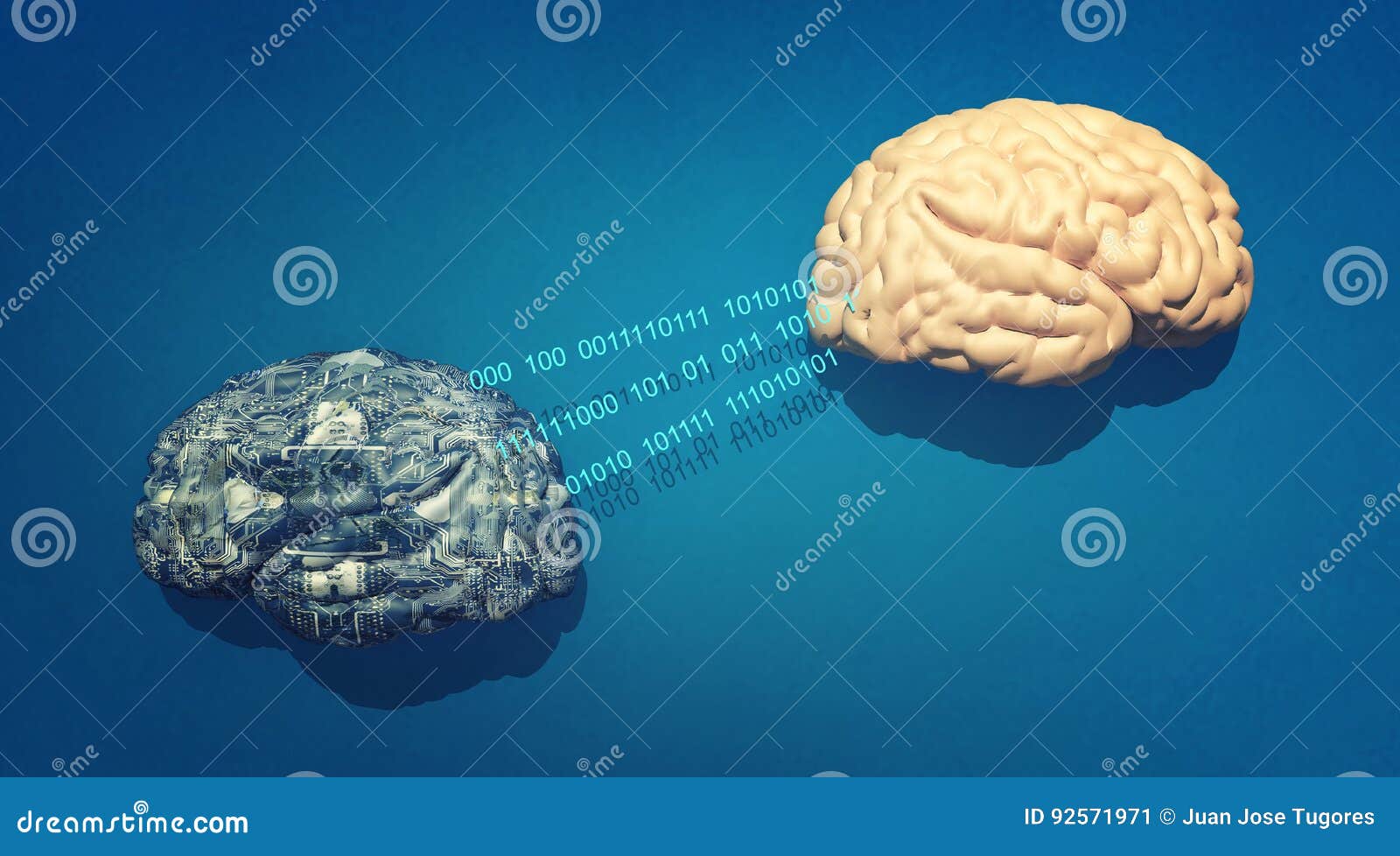 Illustration of Electronic Brain Stock Illustration - Illustration of ...
