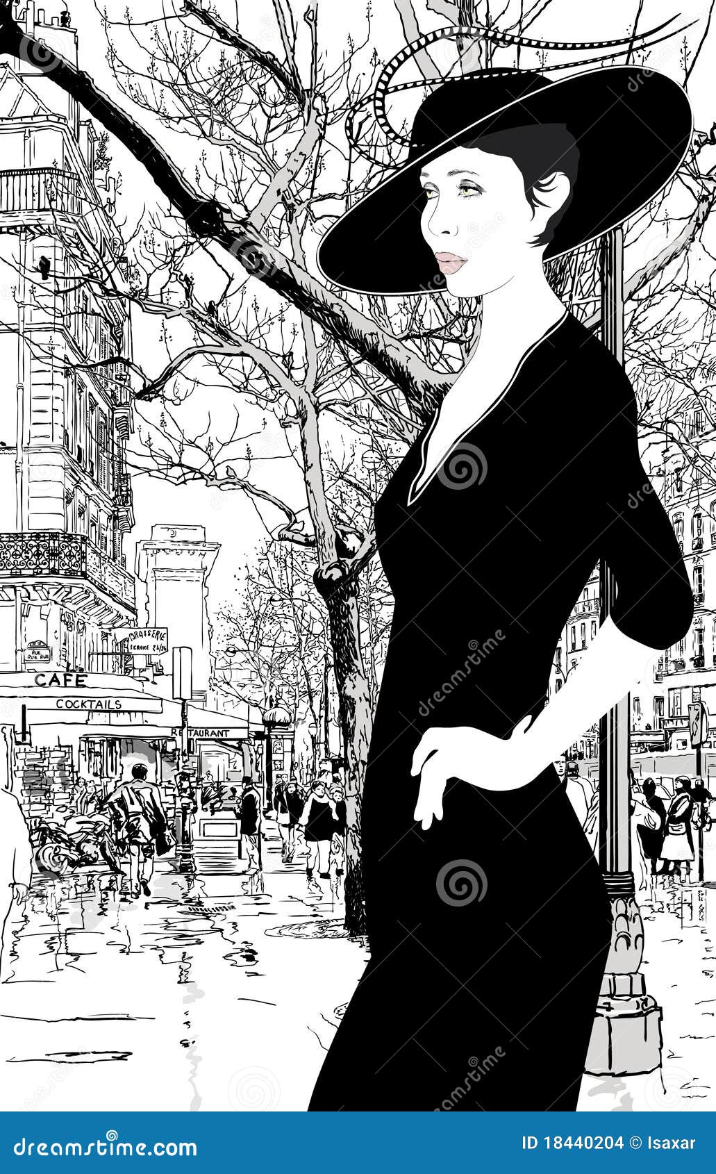 Elegant Lady Flat Vector Character | CartoonDealer.com #167025232
