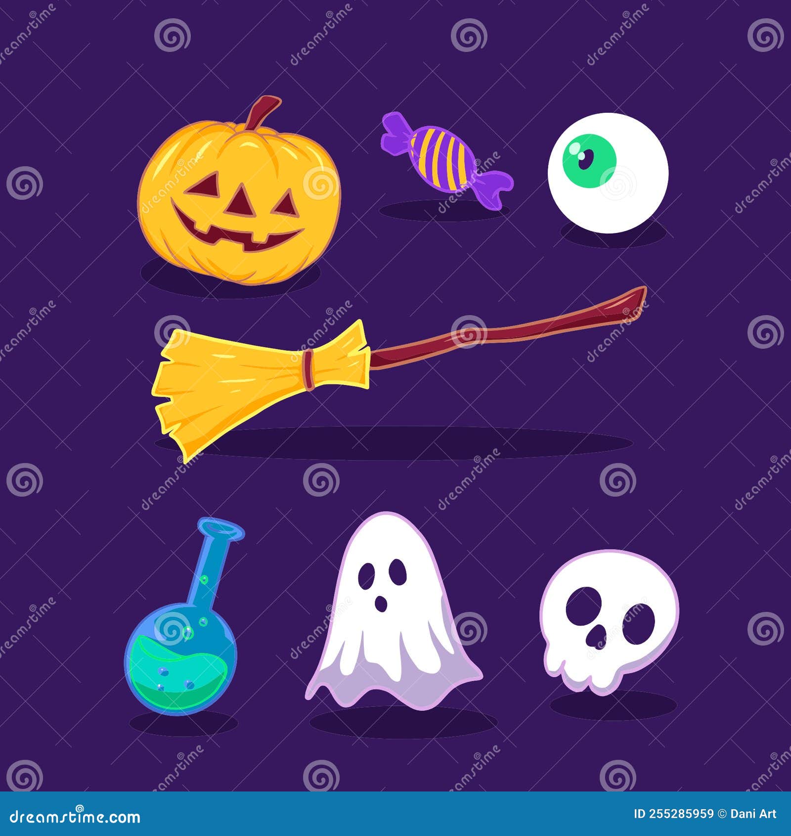 Halloween Element Cartoon Vector Image Stock Vector - Illustration of font, element: 255285959
