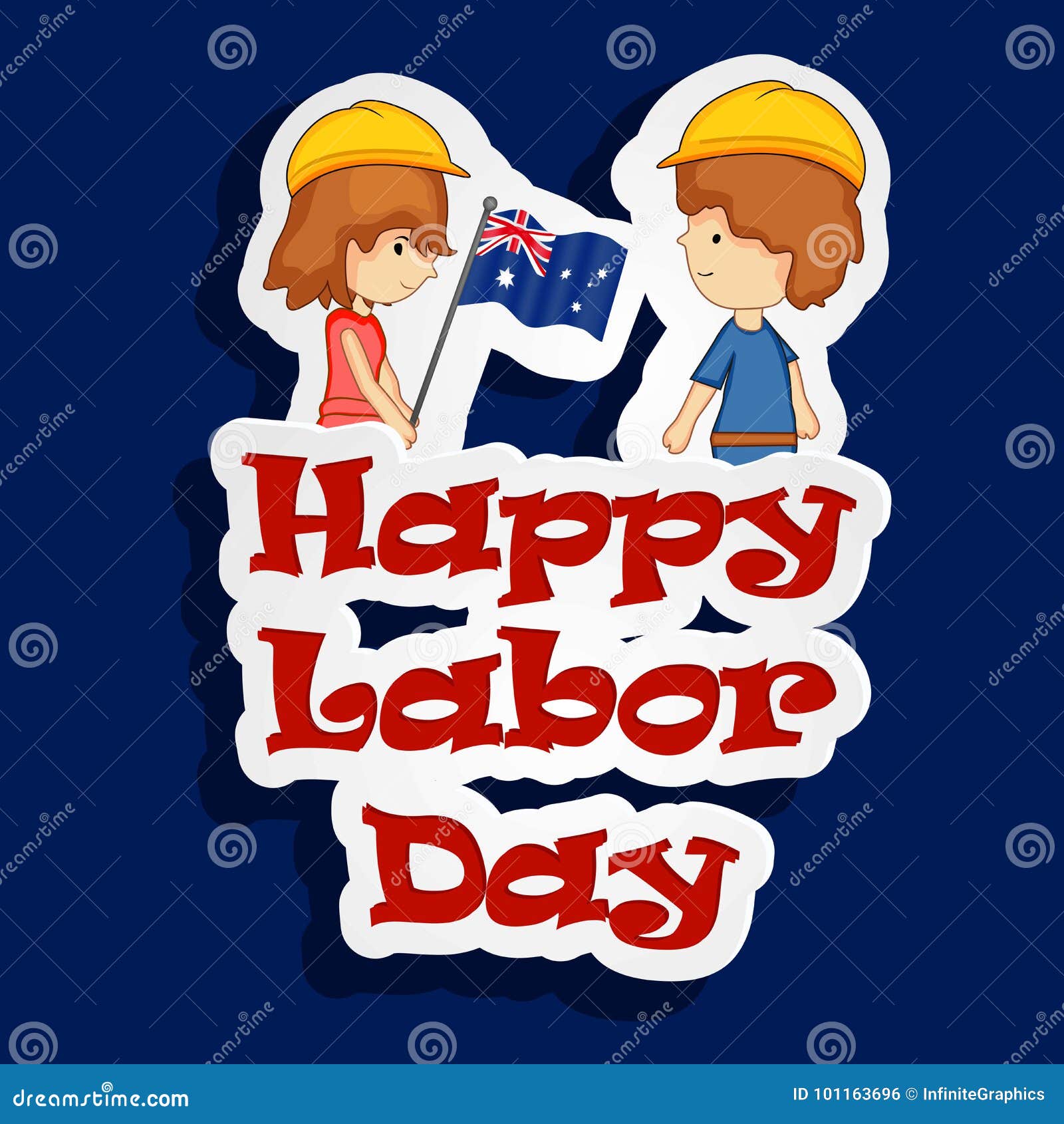 Illustration of Australia Labor Day Background Stock Vector ...